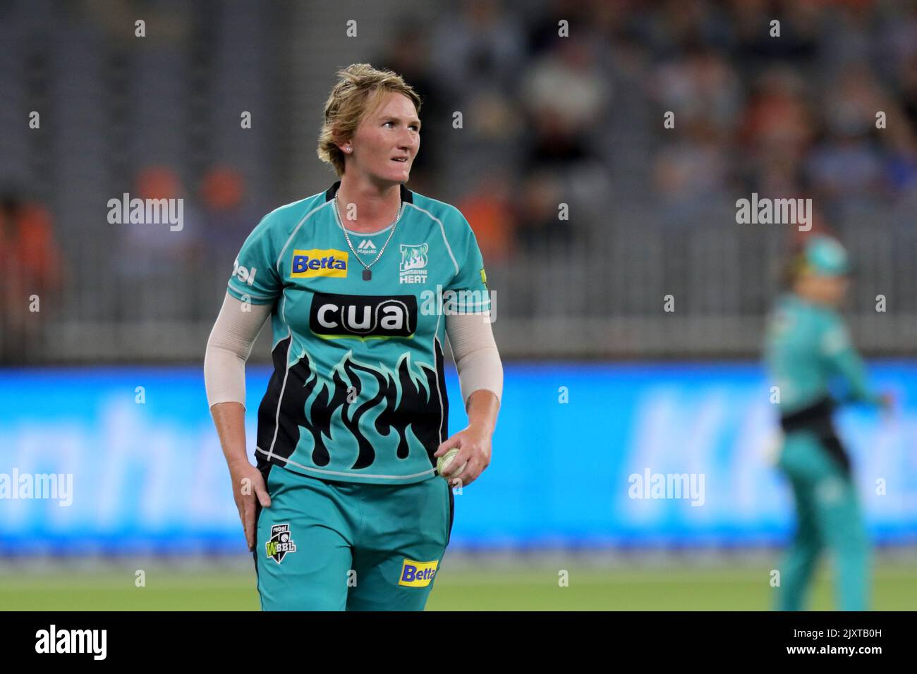 Sammy-Jo Johnson of the Heat is seen during the Women's Big Bash League ...