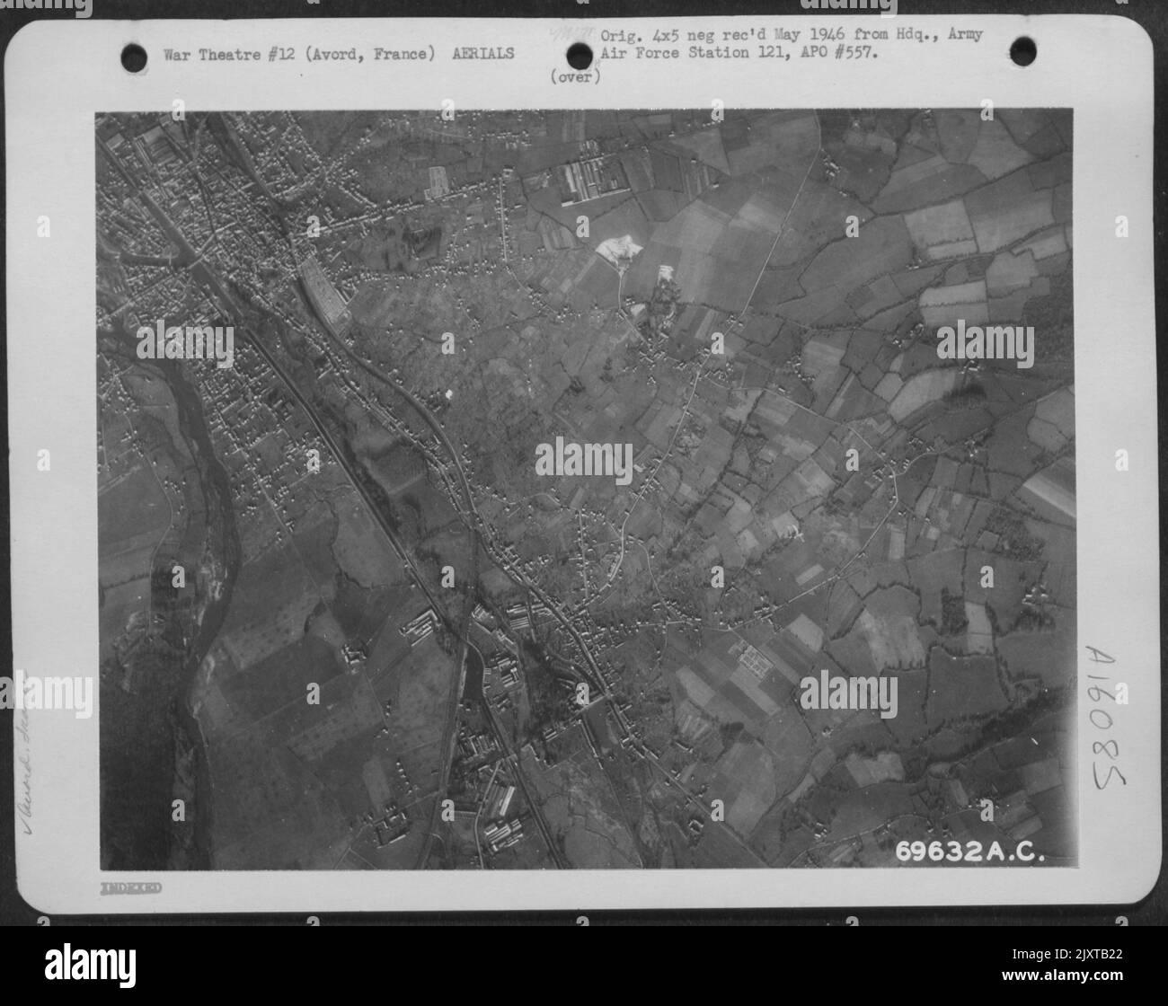 Aerial View Of Avord, France Taken On 5 February 1944 From An Altitude ...