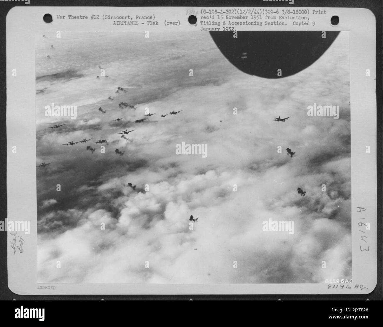 Consolidated B-24S Of The 8Th Air Force Encounter Heavy Flak During A ...