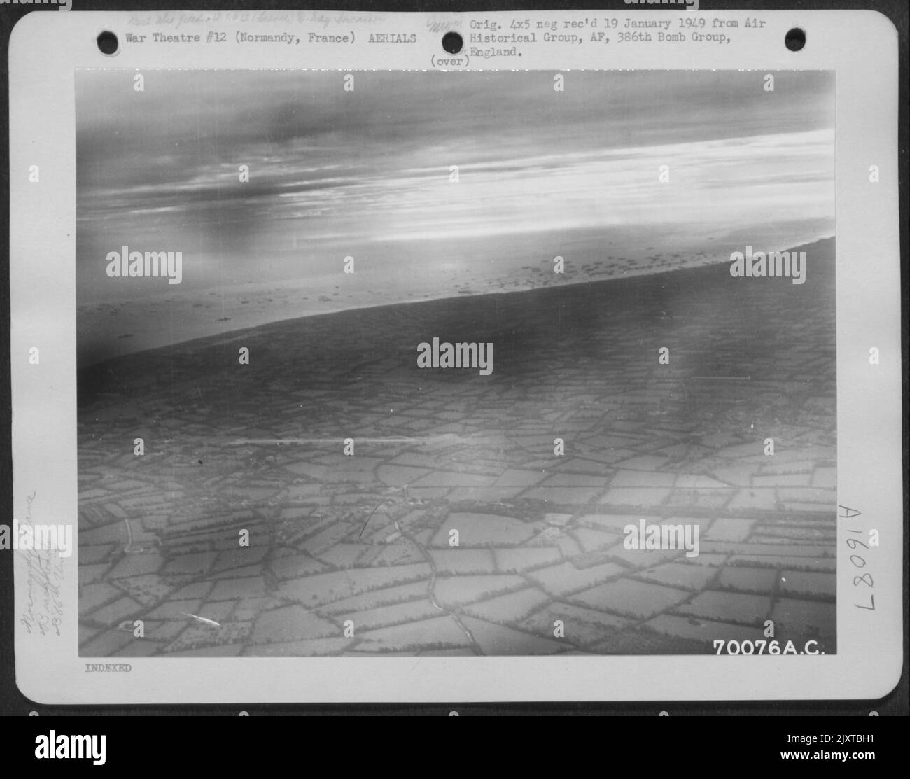 Aerial View Of The Beachhead At Normandy, France Taken 12 June 1944 ...