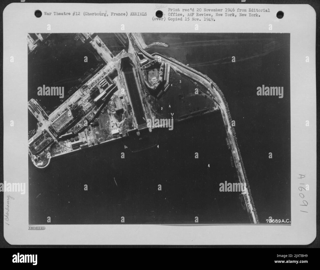 Boom Depot At Cherbourg, France. Annotations Are: 1. Two Anti-Torpedo ...