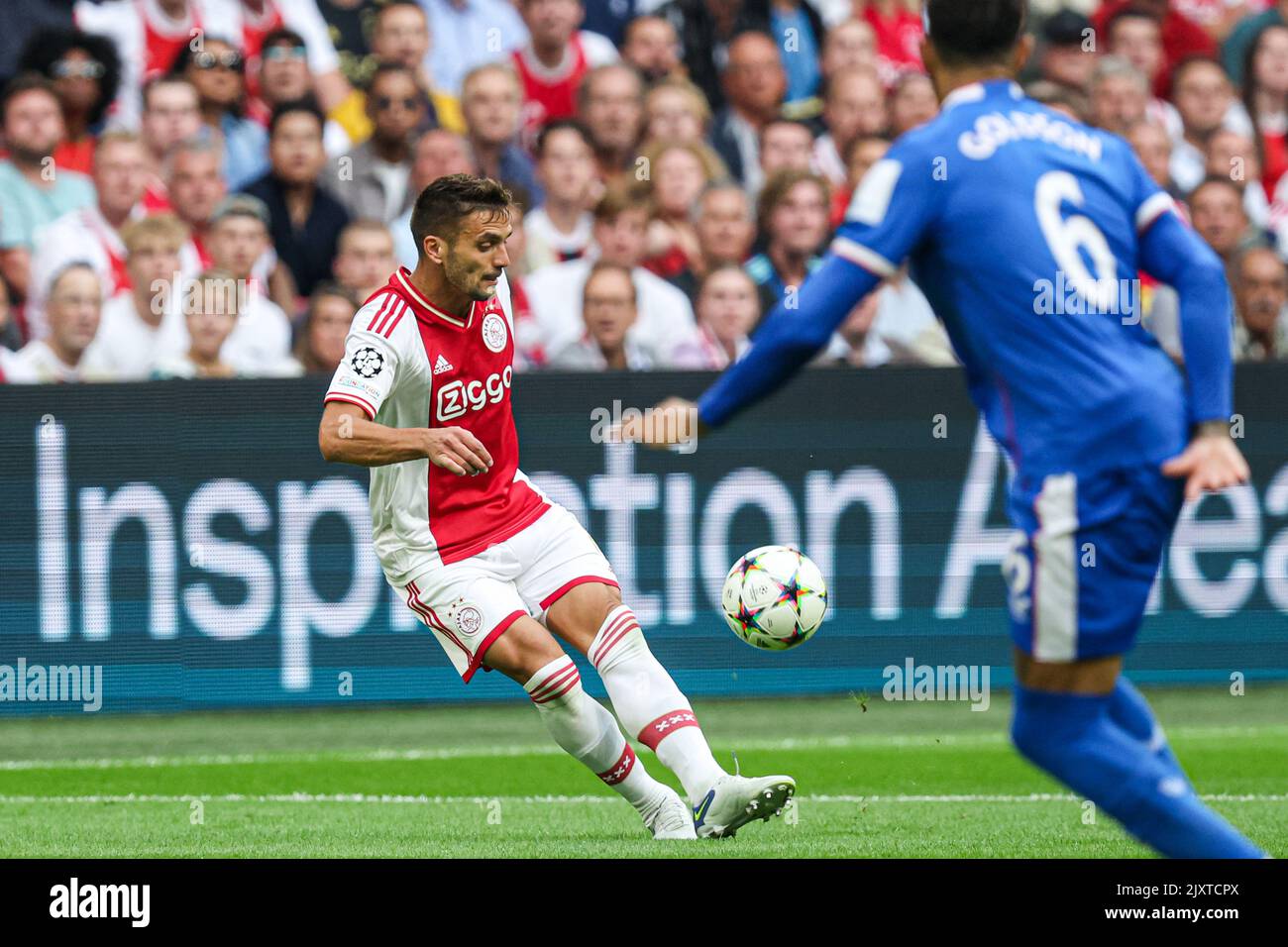 AMSTERDAM, NETHERLANDS - SEPTEMBER 7: Dusan Tadic of Ajax during the ...