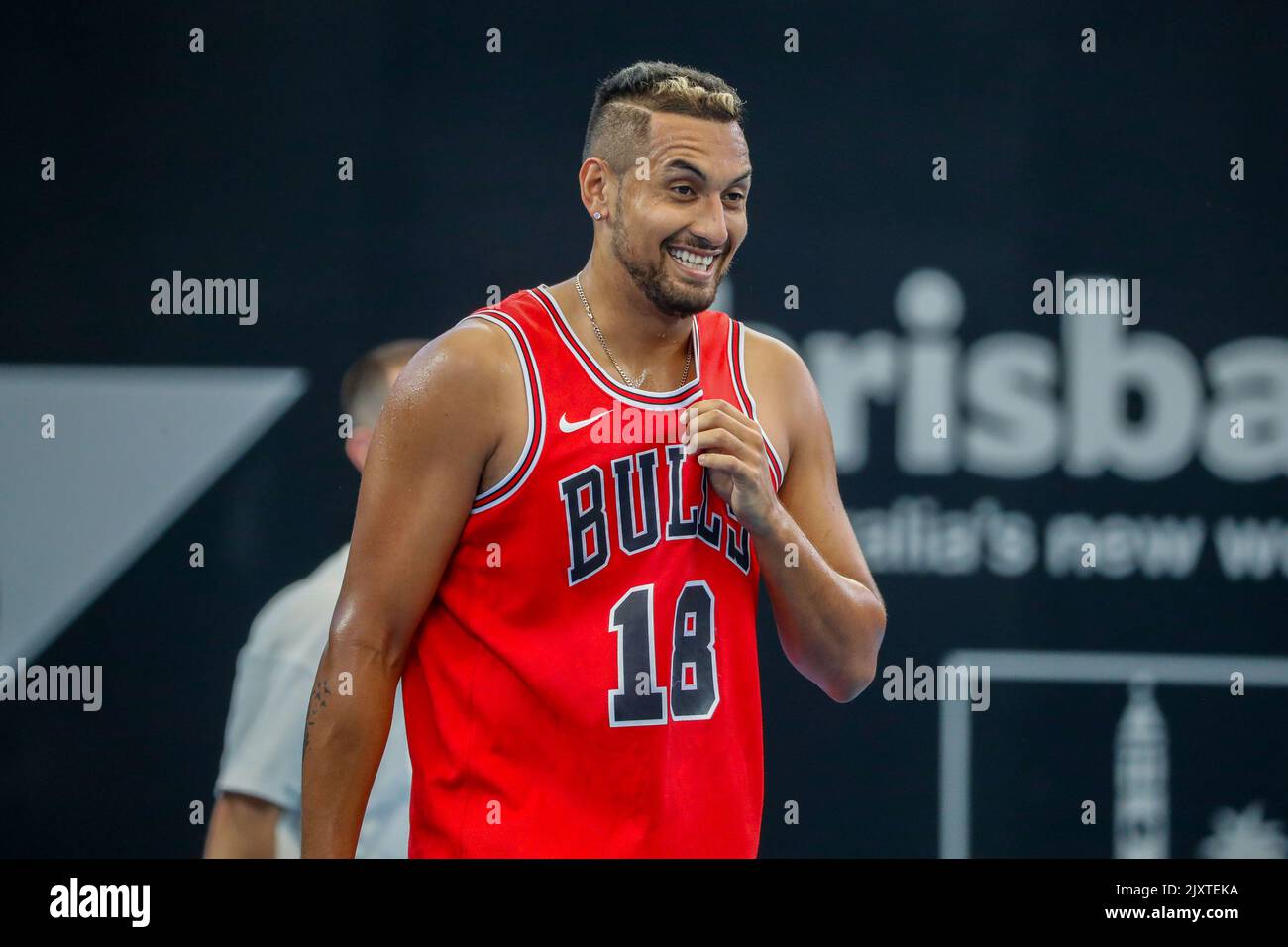 Nick Krygios of Australia in action during a training session at Pat ...
