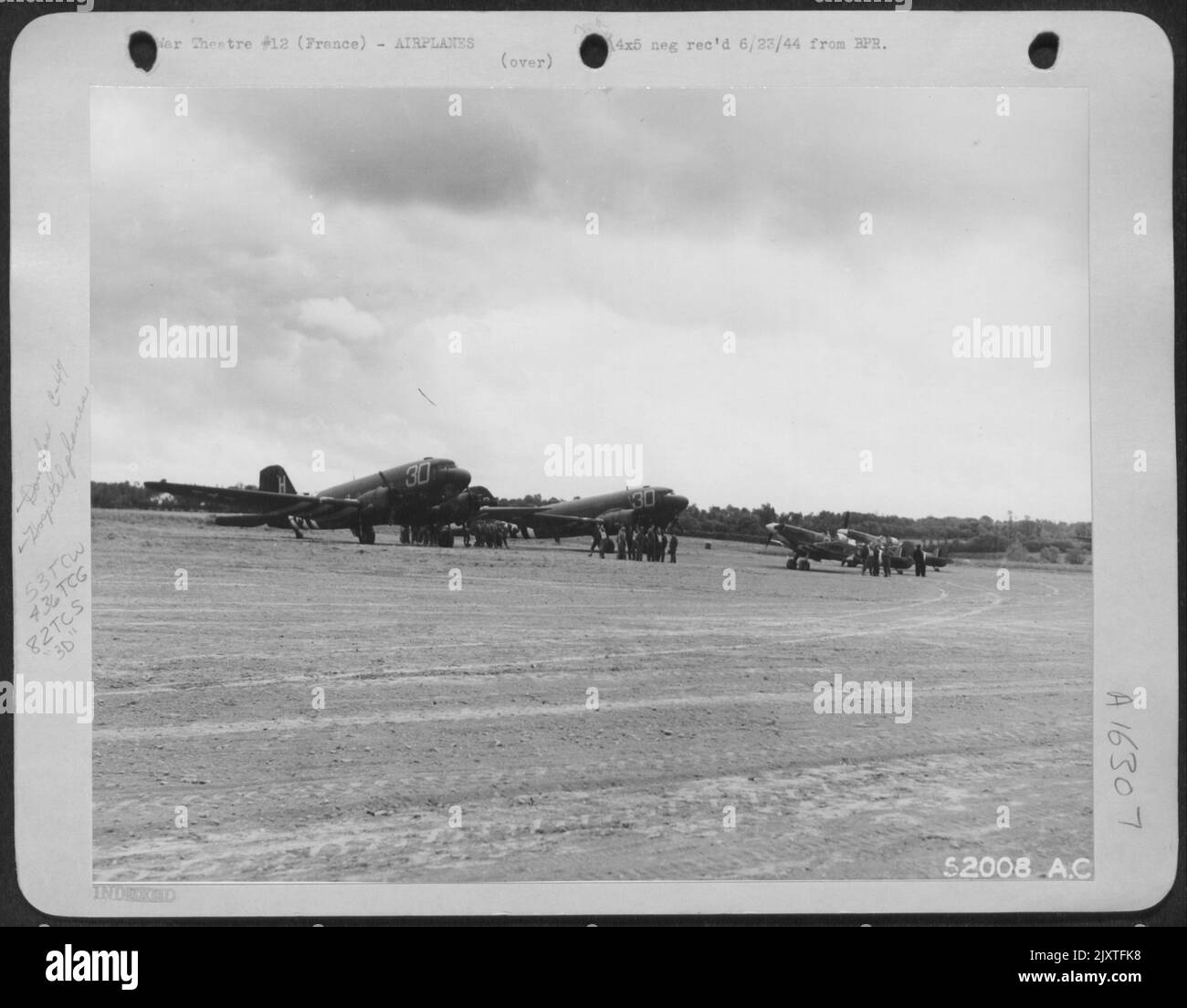 First 3 hospital ships, Douglas C-47 "Skytrains" of the Ninth Air force ...