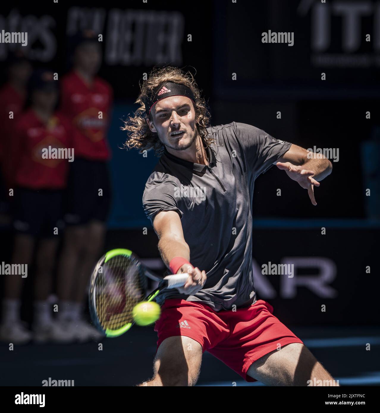 Stefanos Tsitsipas of Greece during the men's singles match between the ...