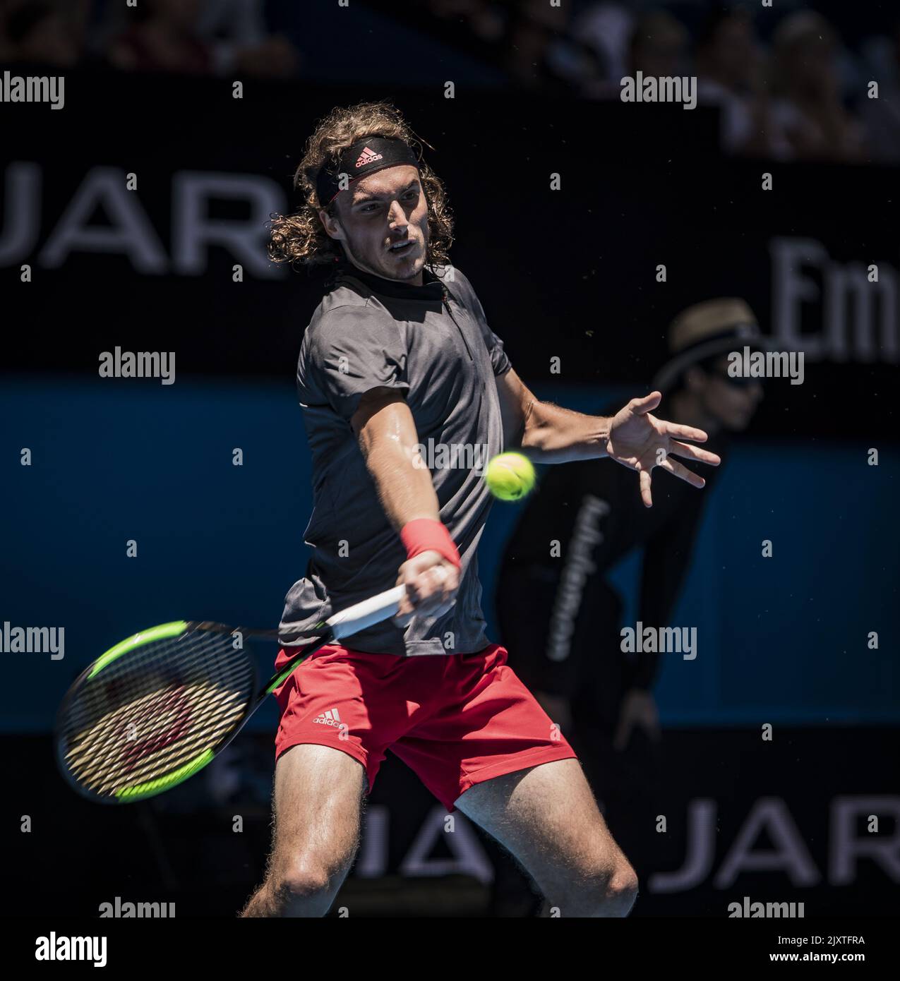 Stefanos Tsitsipas of Greece during the men's singles match between the ...