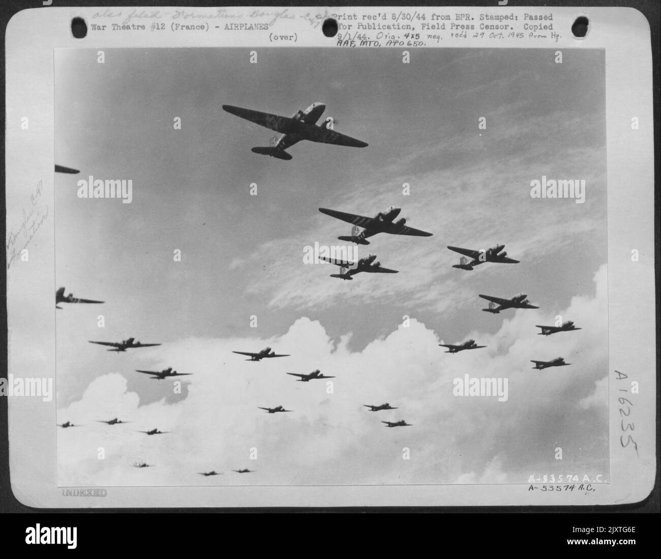 Into the clouds go these Douglas C-47's of the Troop Carrier Air ...