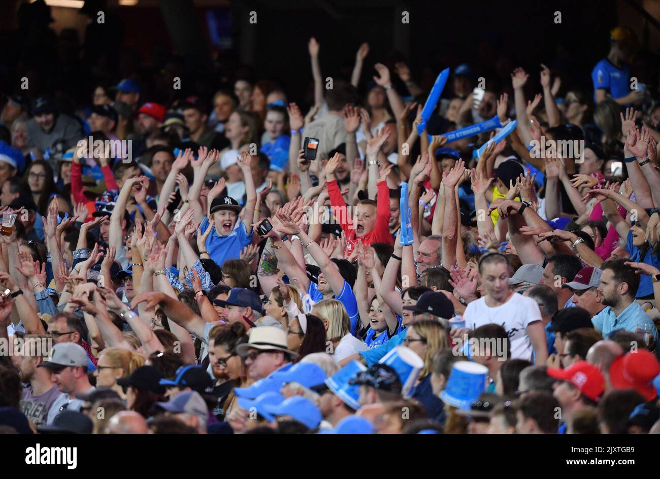 The crowd during the Big Bash League (BBL) match between the Adelaide ...