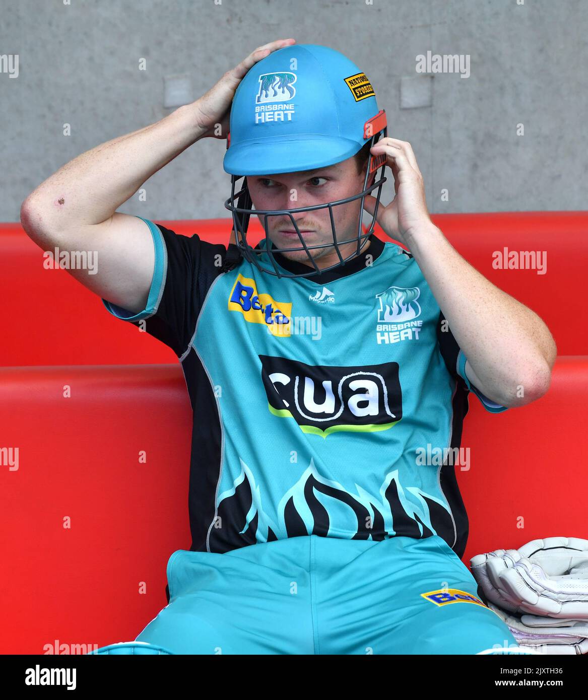 Max Bryant of the Heat is seen during the Big Bash League (BBL) match ...