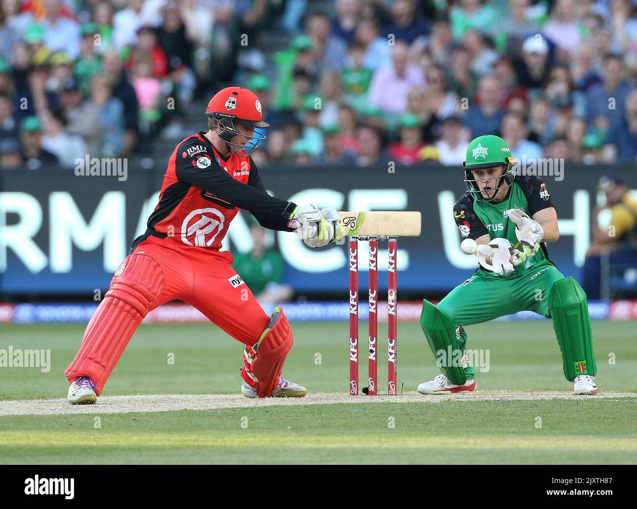 Mackenzie Harvey of Melbourne Renegades batting during the Big Bash ...