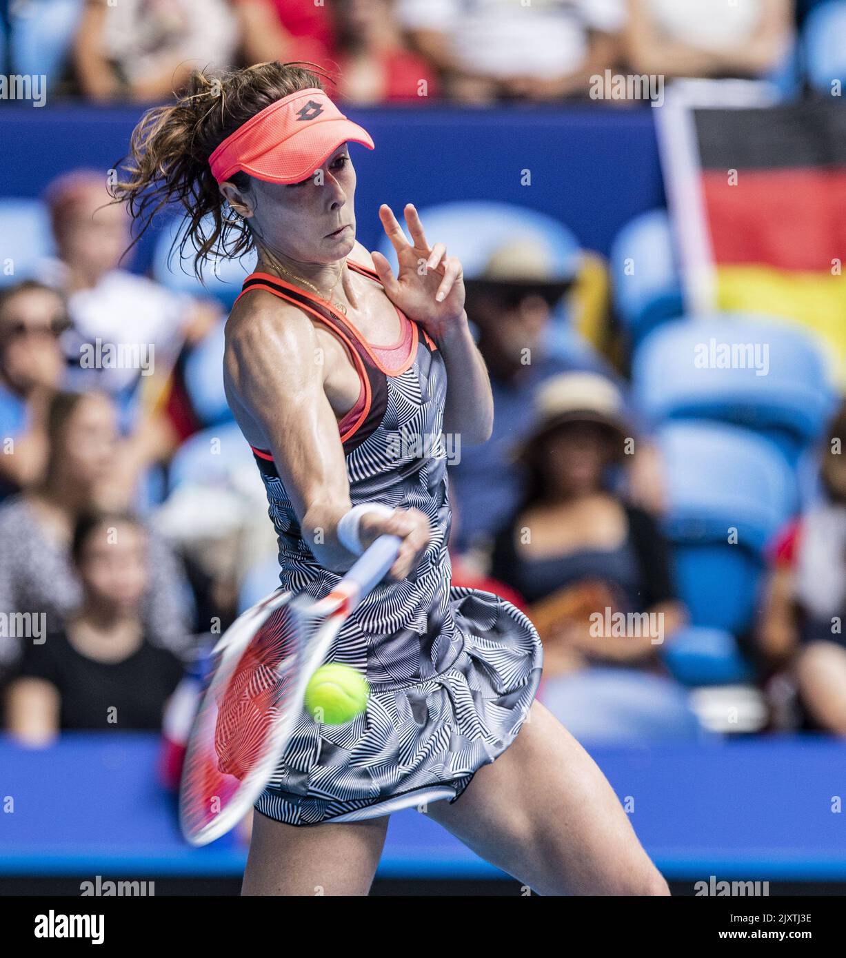 Alize Cornet of France during the women's singles match between France ...