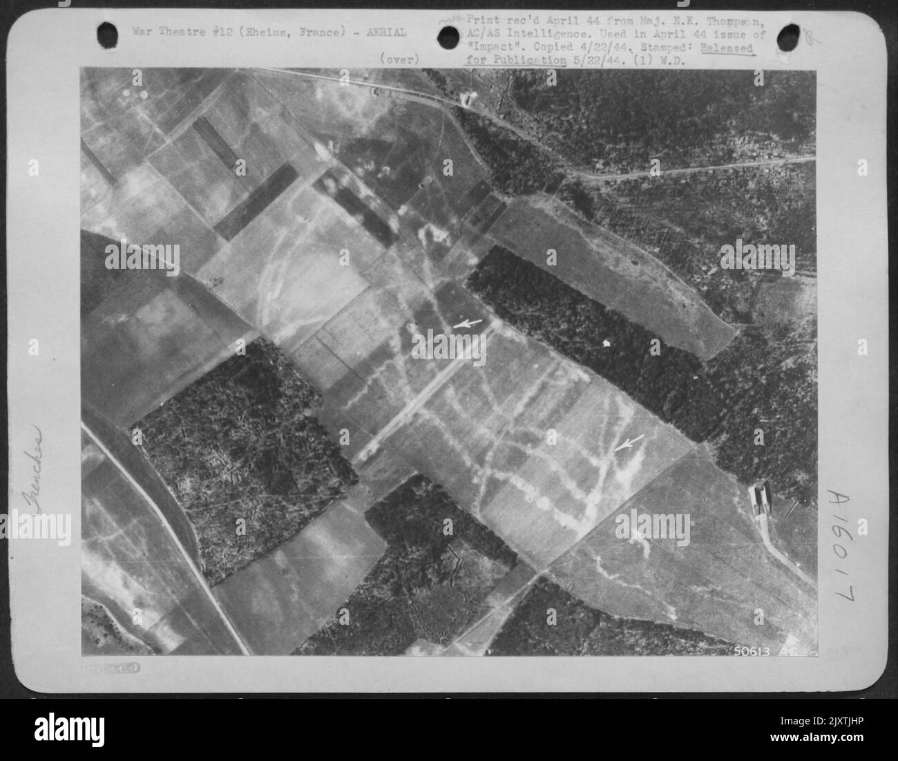 Trenches dug during the last war near Rheims, France Stock Photo - Alamy