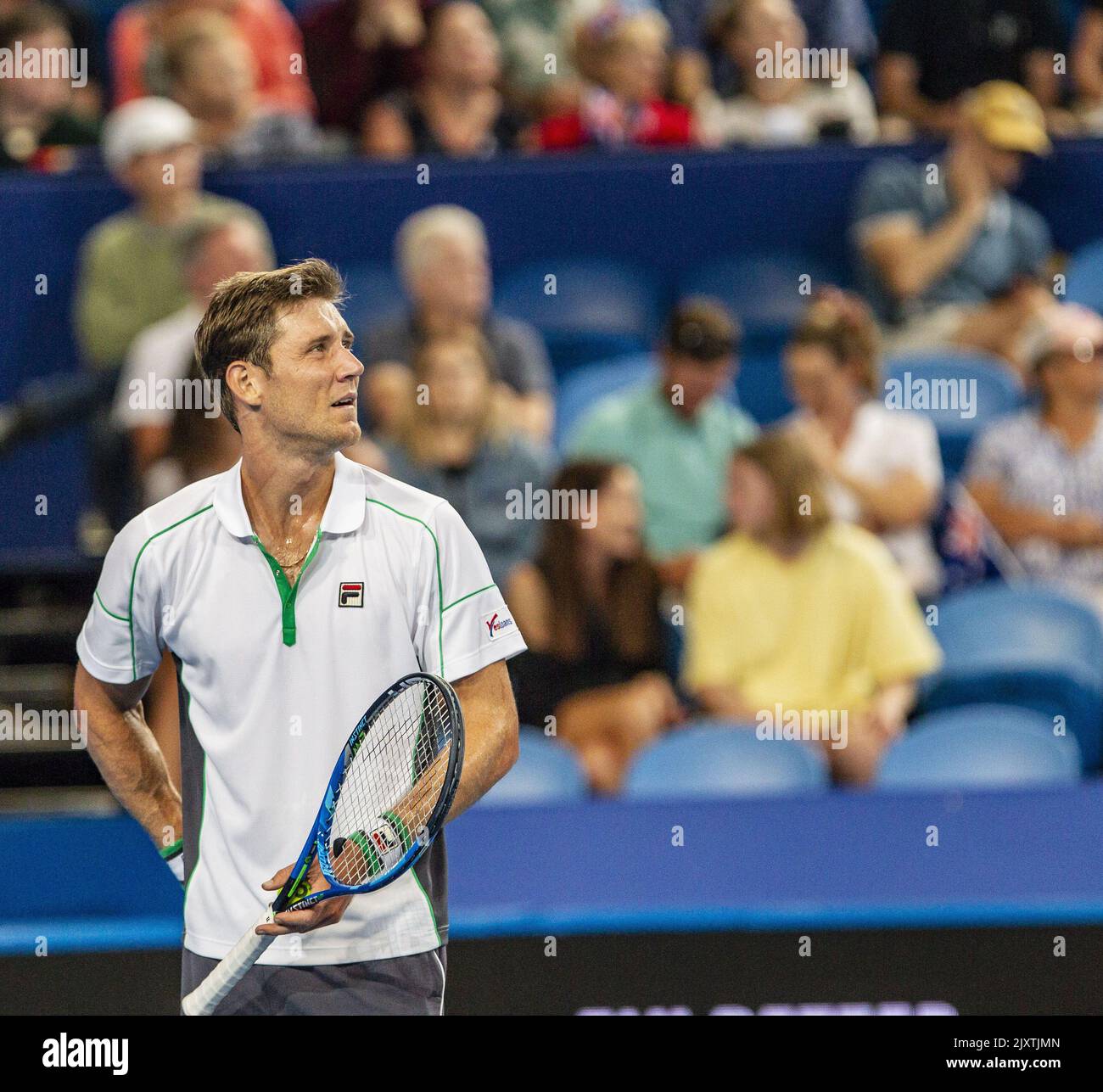 Matt Eden of Australia during the men's singles match between Australia ...