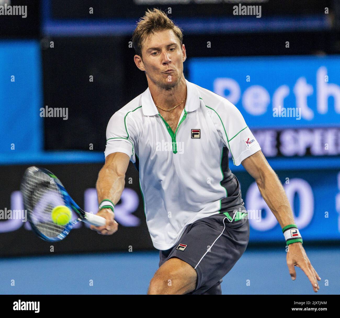 Matt Eden of Australia during the men's singles match between Australia ...
