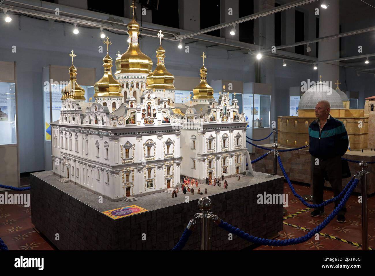 KYIV, UKRAINE - SEPTEMBER 7, 2022 - A scale model shows the Dormition ...