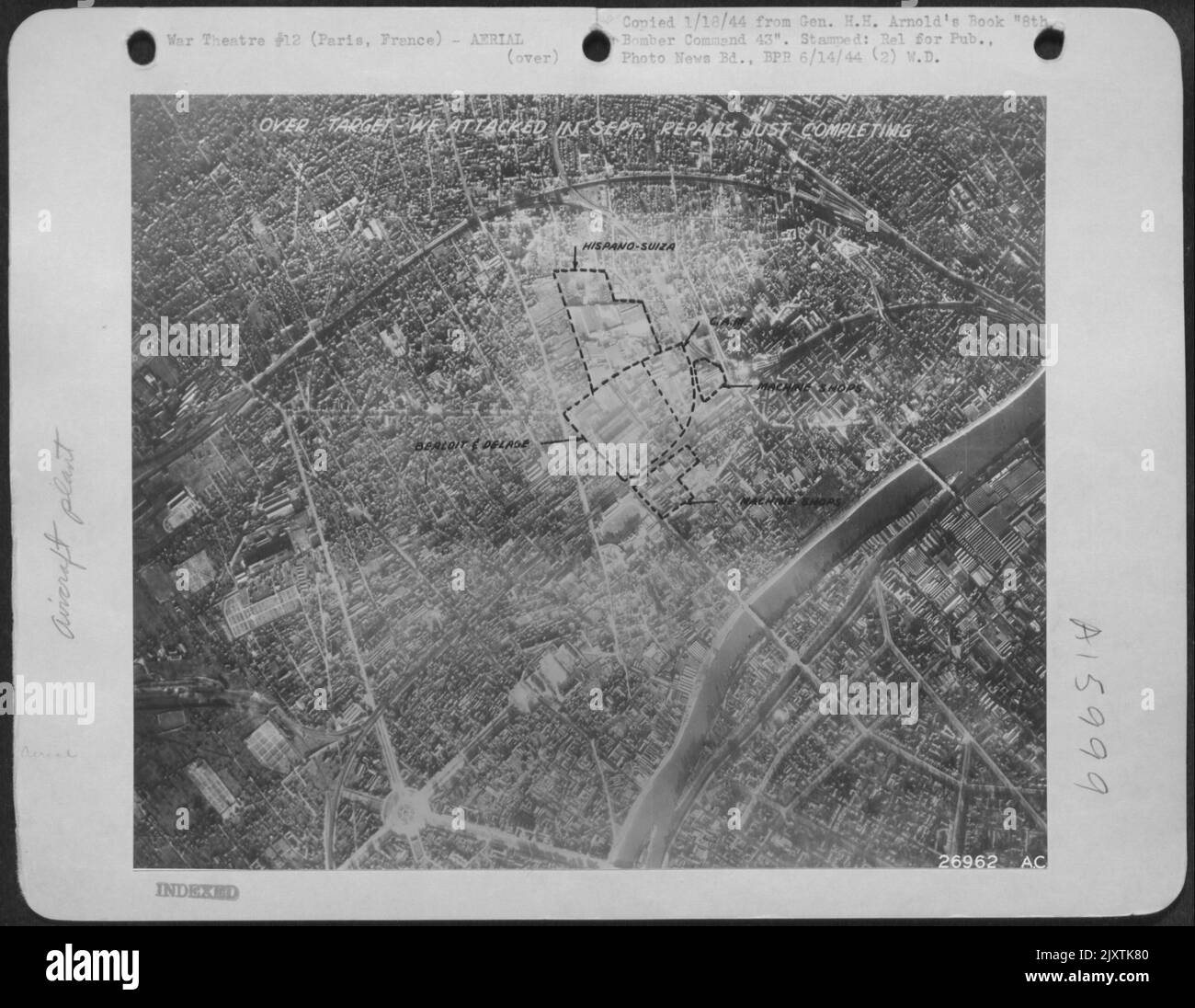 Repairs just completed from Army Air forces attack of Sept. (Dec 31, 43 ...