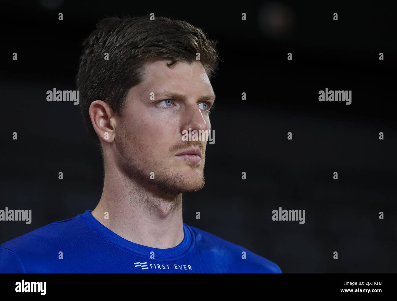 Cameron Gliddon of the Brisbane Bullets looks on ahead of the Round 12 ...