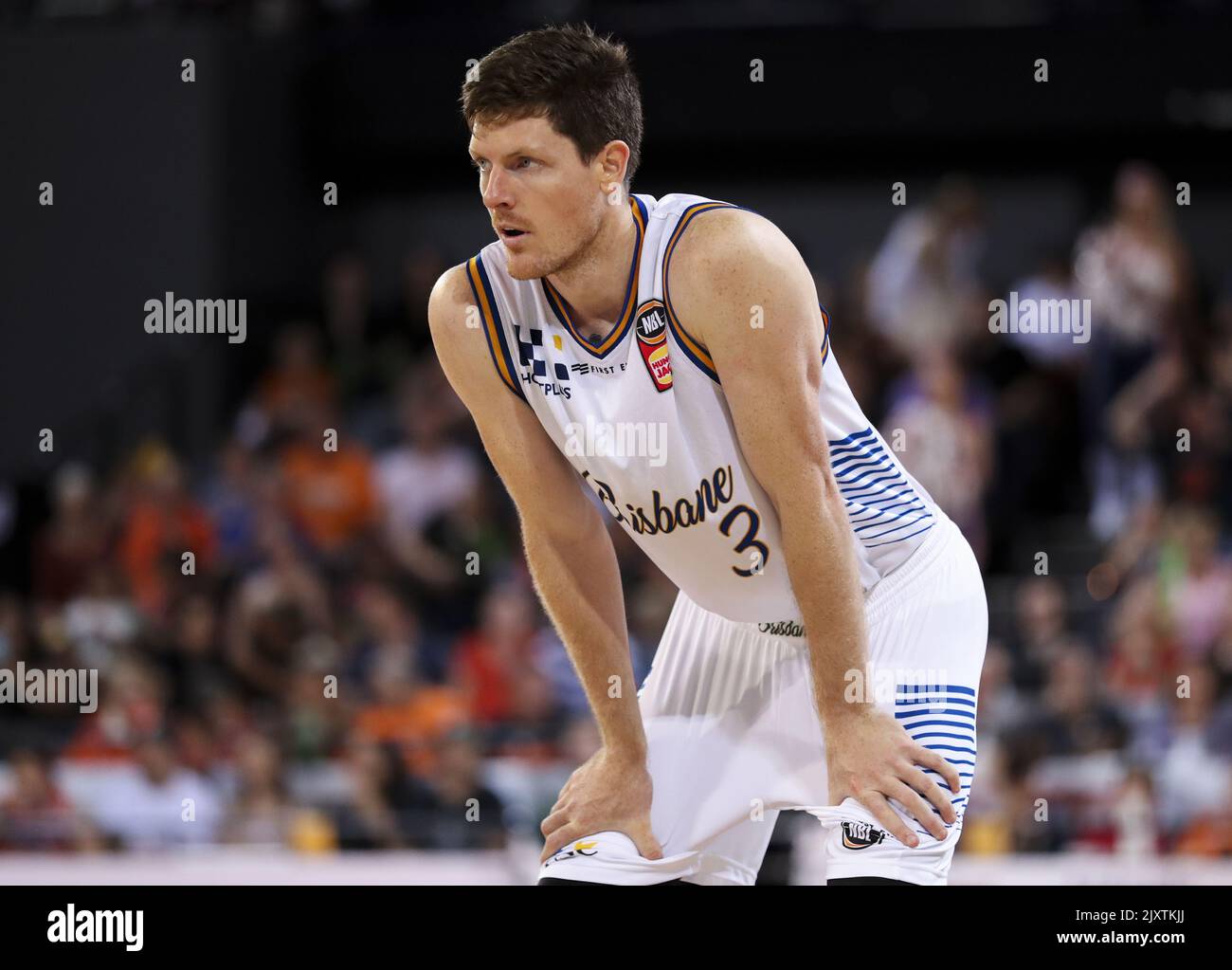 Cameron Gliddon of the Brisbane Bullets looks on during the Round 12 ...