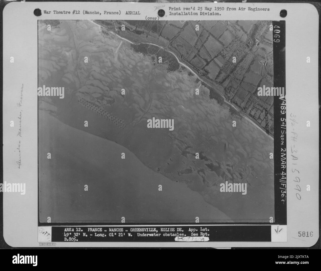 Aerial View Of Underwater Obstacles At Manche, France Stock Photo - Alamy