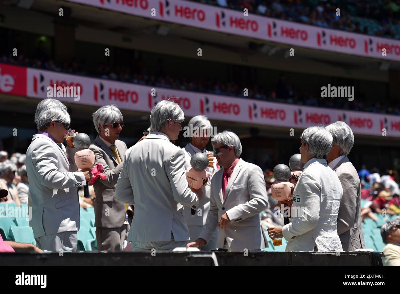 Fans known as "The Ritchies" are seen on day two of the Fourth Test ...