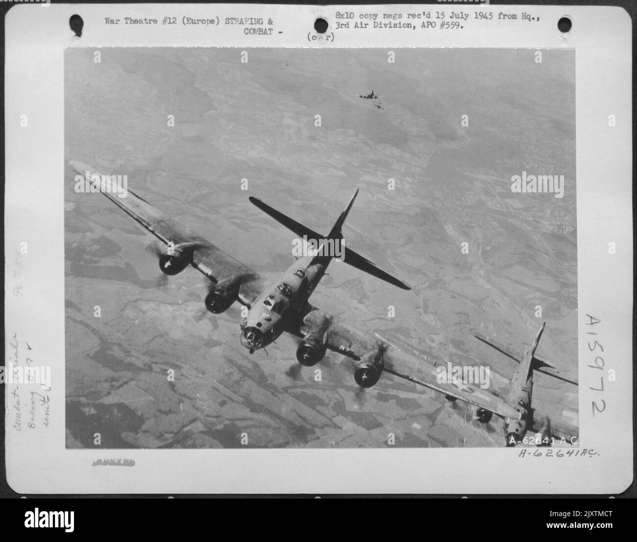 Nazi Fighter Plane Attacking Boeing B-17 Flying Fortresses During A ...