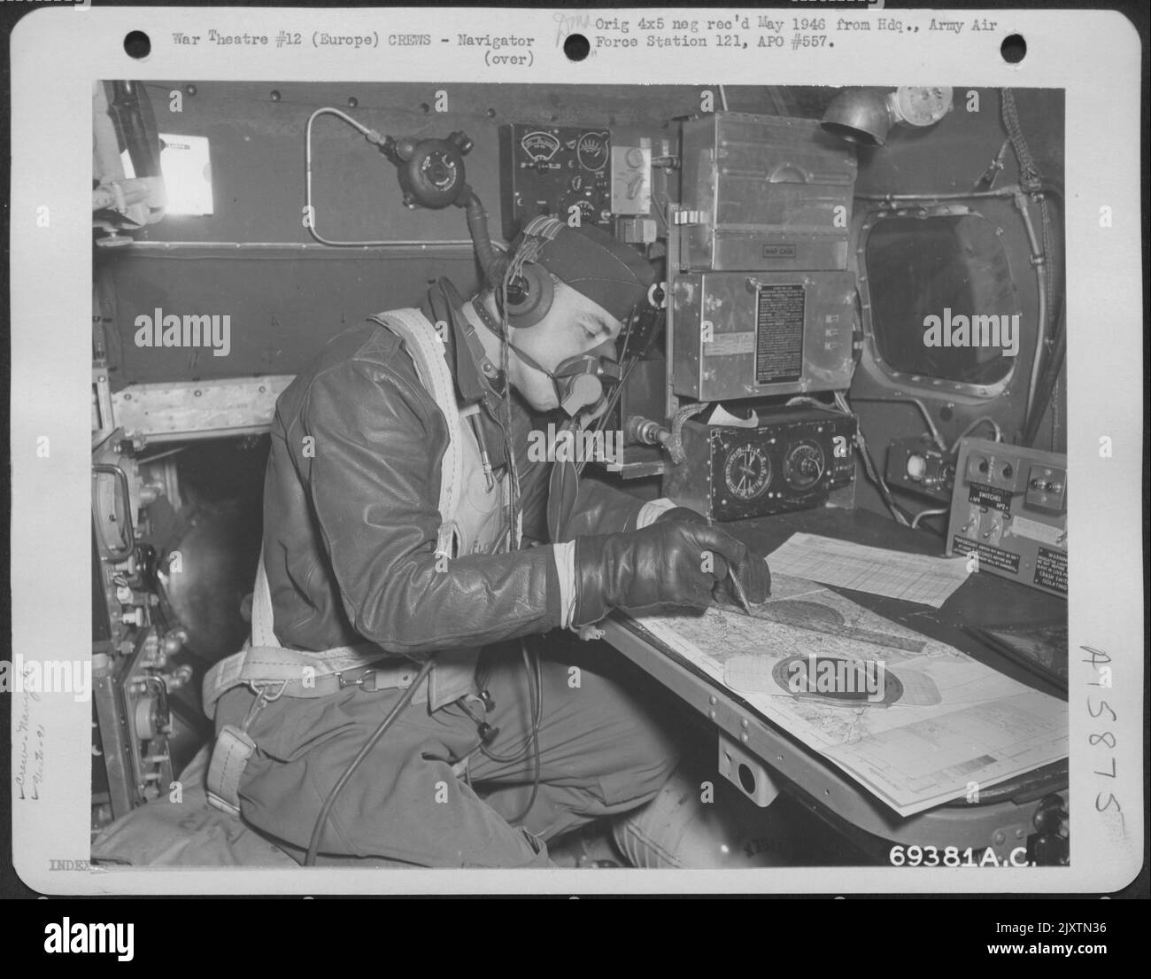 The Navigator Of A 91St Bomb Group Boeing B-17 "Flying Fortress" Charts ...