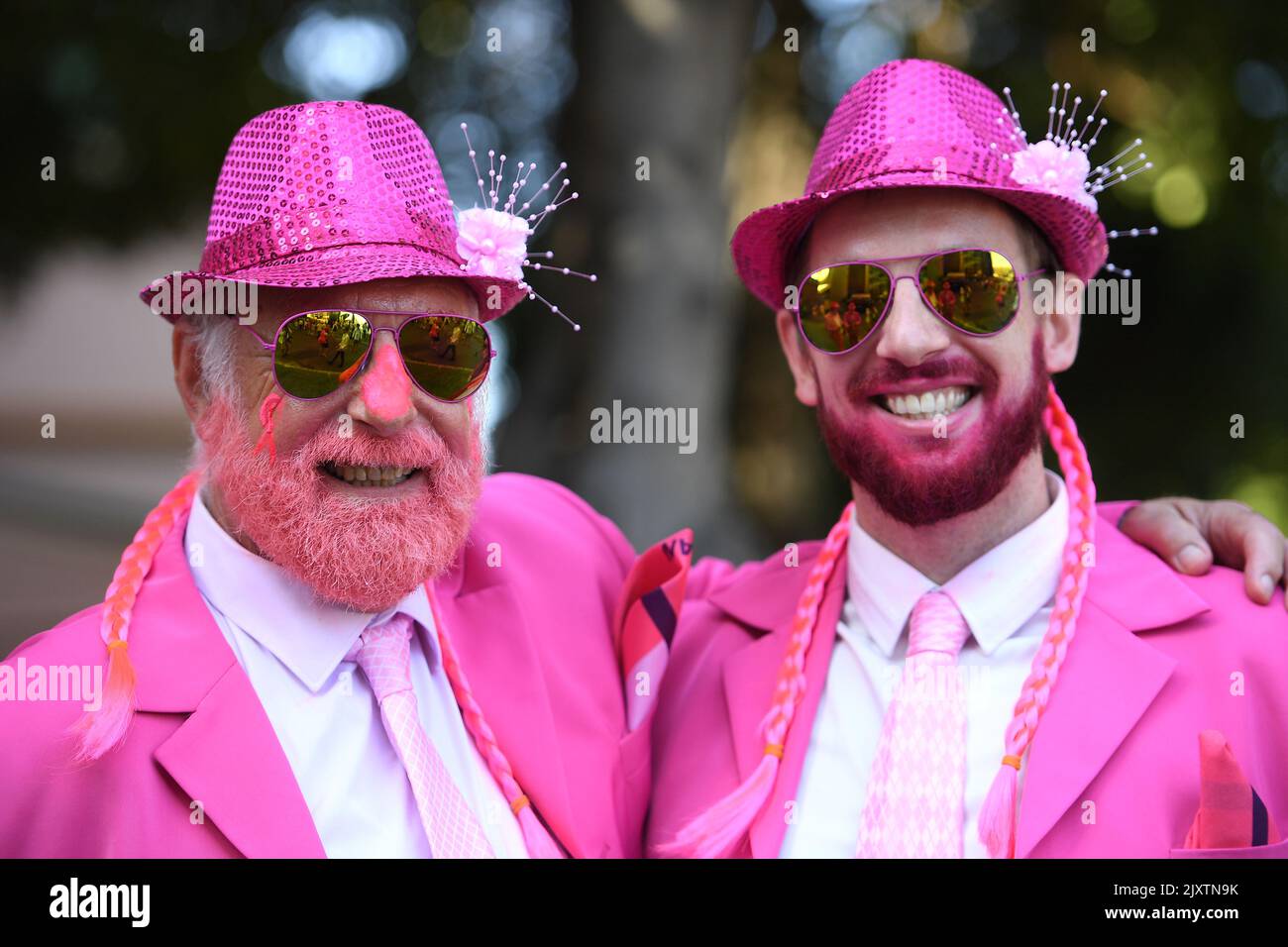 Richard Collins and Matthew Knapman pose for a photograph ahead of play ...