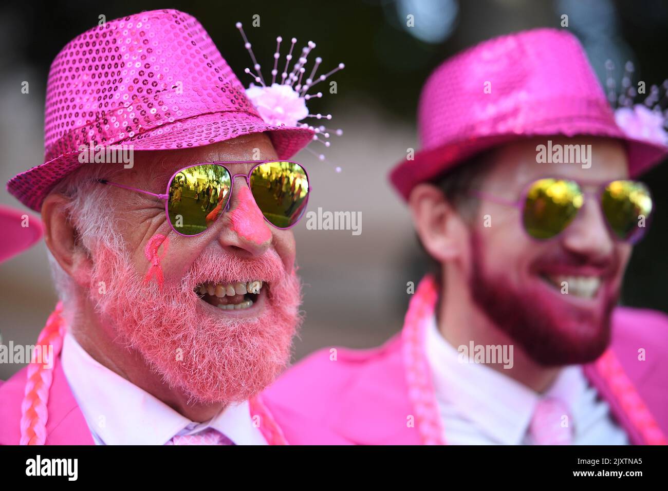 Richard Collins and Matthew Knapman pose for a photograph ahead of play ...