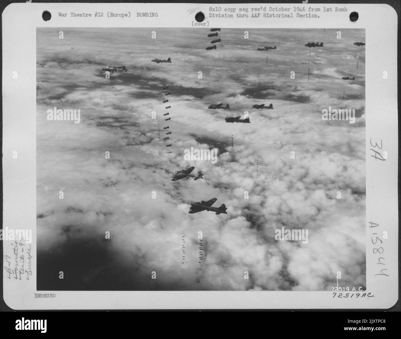 Bombs, Released By Boeing B-17 Flying Fortresses Of The 92Nd Bomb Group ...