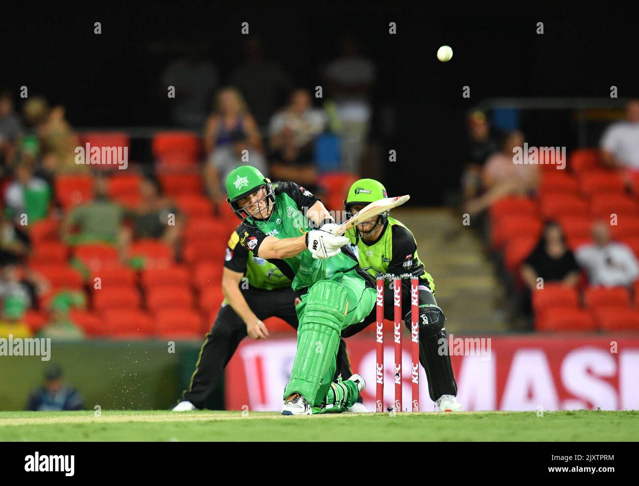 Nick Larkin (centre) of the Stars in action during the Big Bash League ...