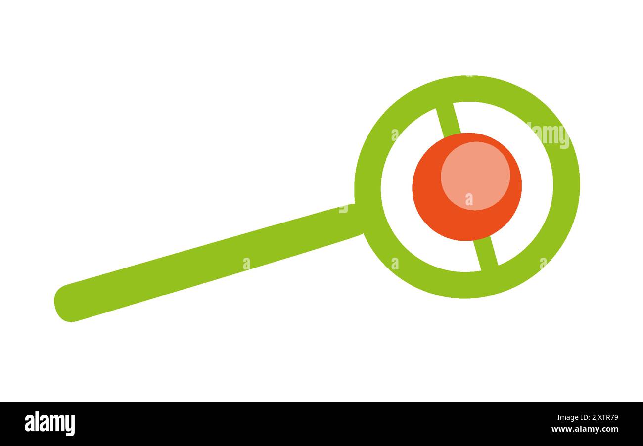 Toy rattle maraca small child soothe colorful flat. Development ...