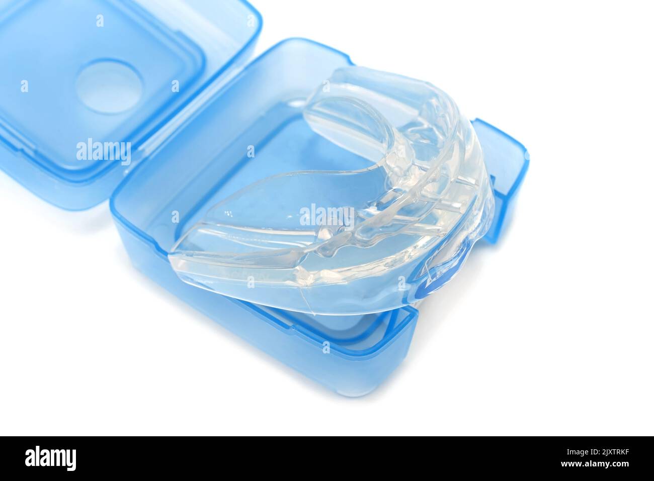 Removable dental straightener on a white background. Trainer, aligner ...