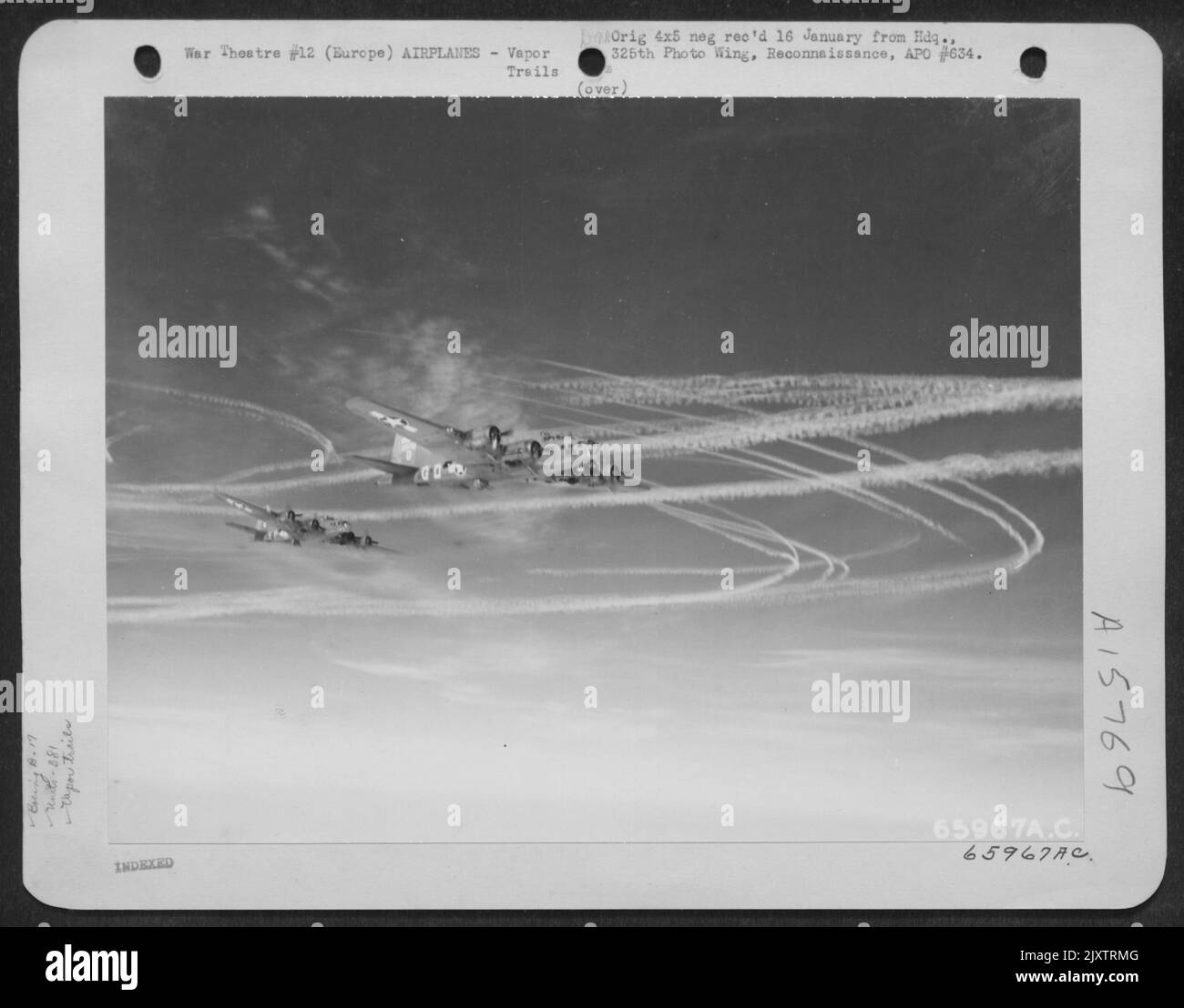 Boeing B-17 Flying Fortresses Of The 381St Bomb Group, En Route To Bomb ...