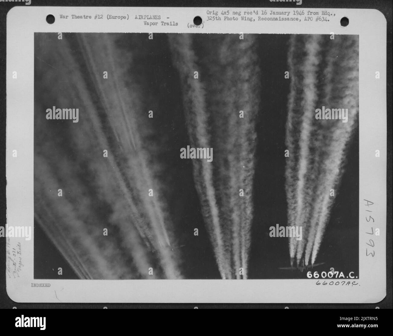 Vapor Trail Footprints Of The Grim Air Battle Over Europe Were Left By ...