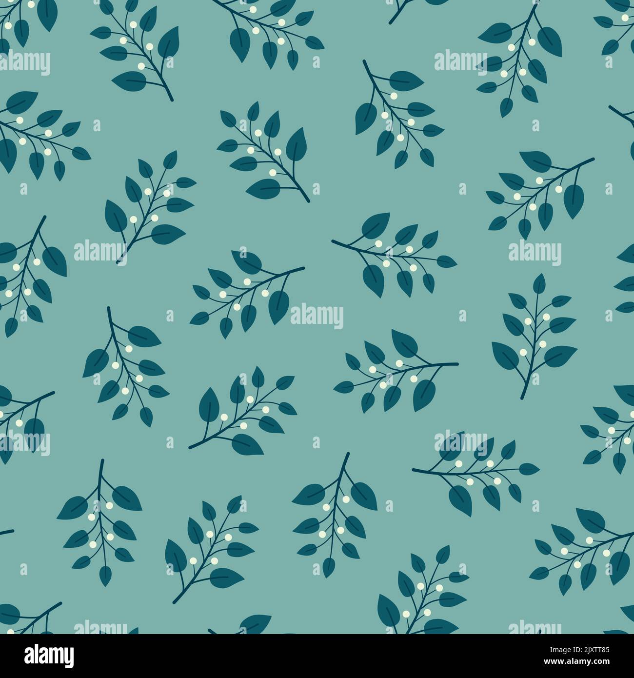 Ornate Stylish Floral Seamless Pattern Design Of Abstract Branches Of