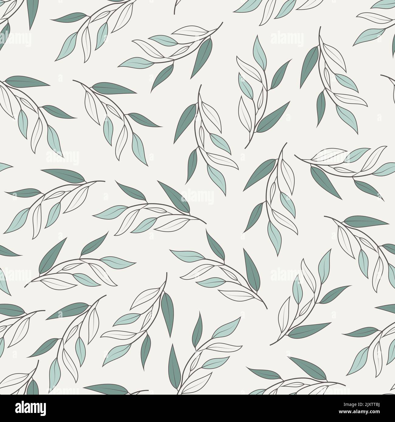 Ornate Trendy Ditsy Floral Seamless Pattern Design Abstract Branches
