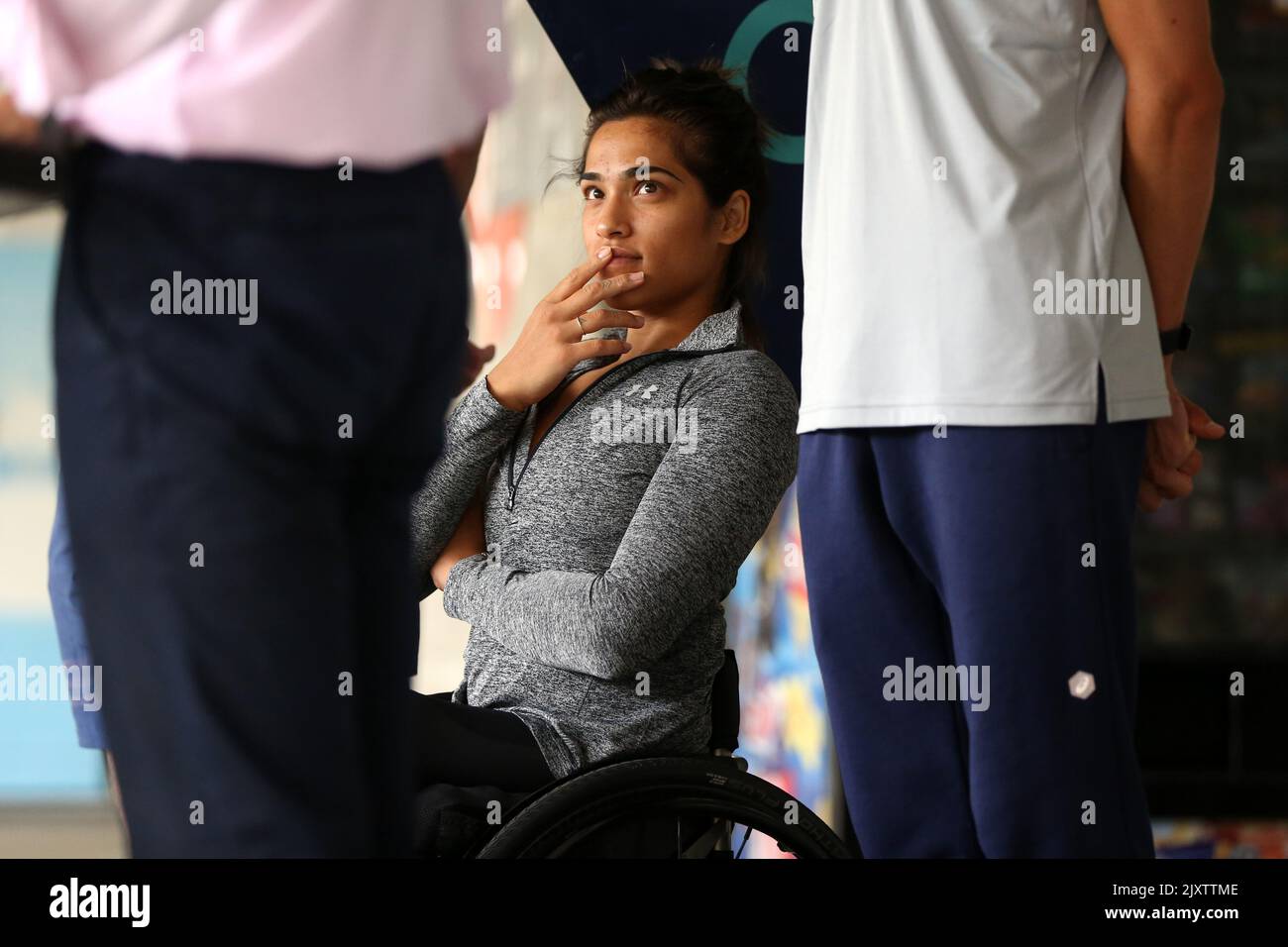 Australian paralympic athlete Madison de Rozario is seen at the ...