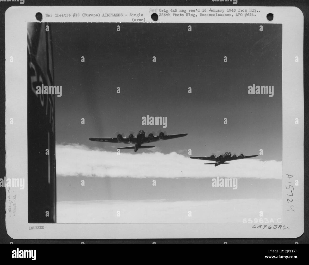 Two Boeing B-17 "Flying Fortress" Part Of The 381St Bomb Group ...