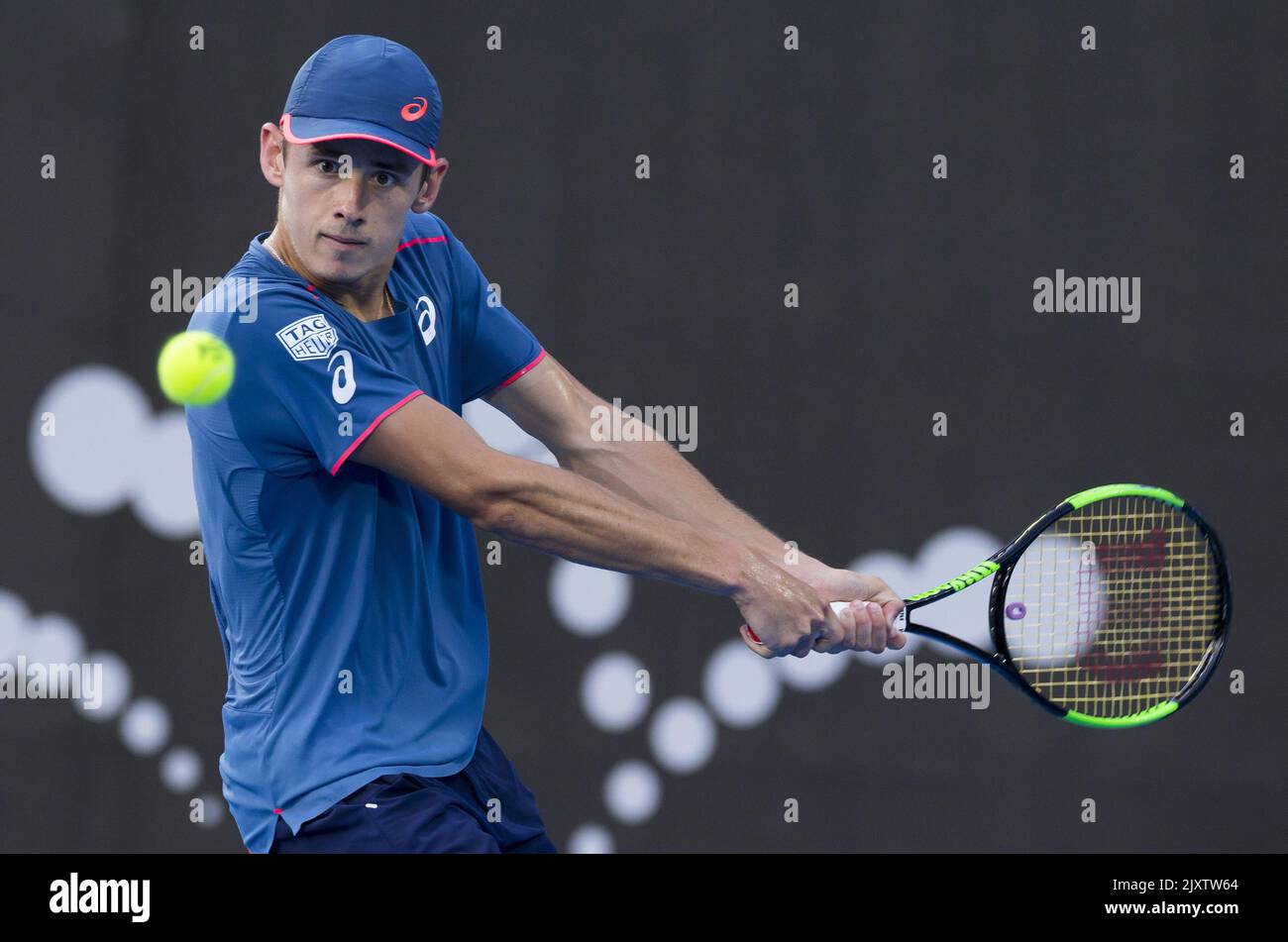 Alex de Minaur of Australia during his first round match against Dusan ...