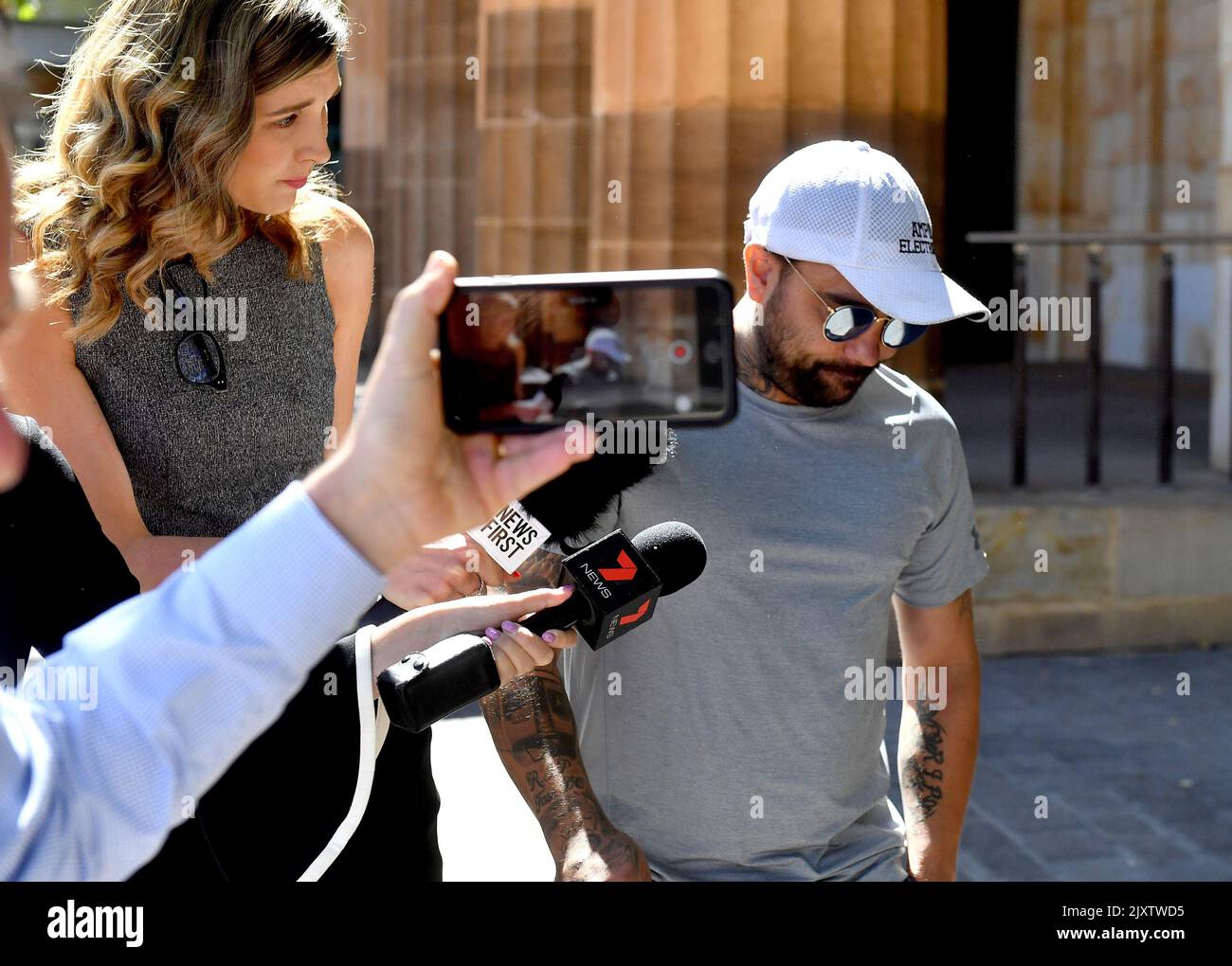 Russell Weribone leaves the Magistrates Court in Adelaide, Tuesday ...