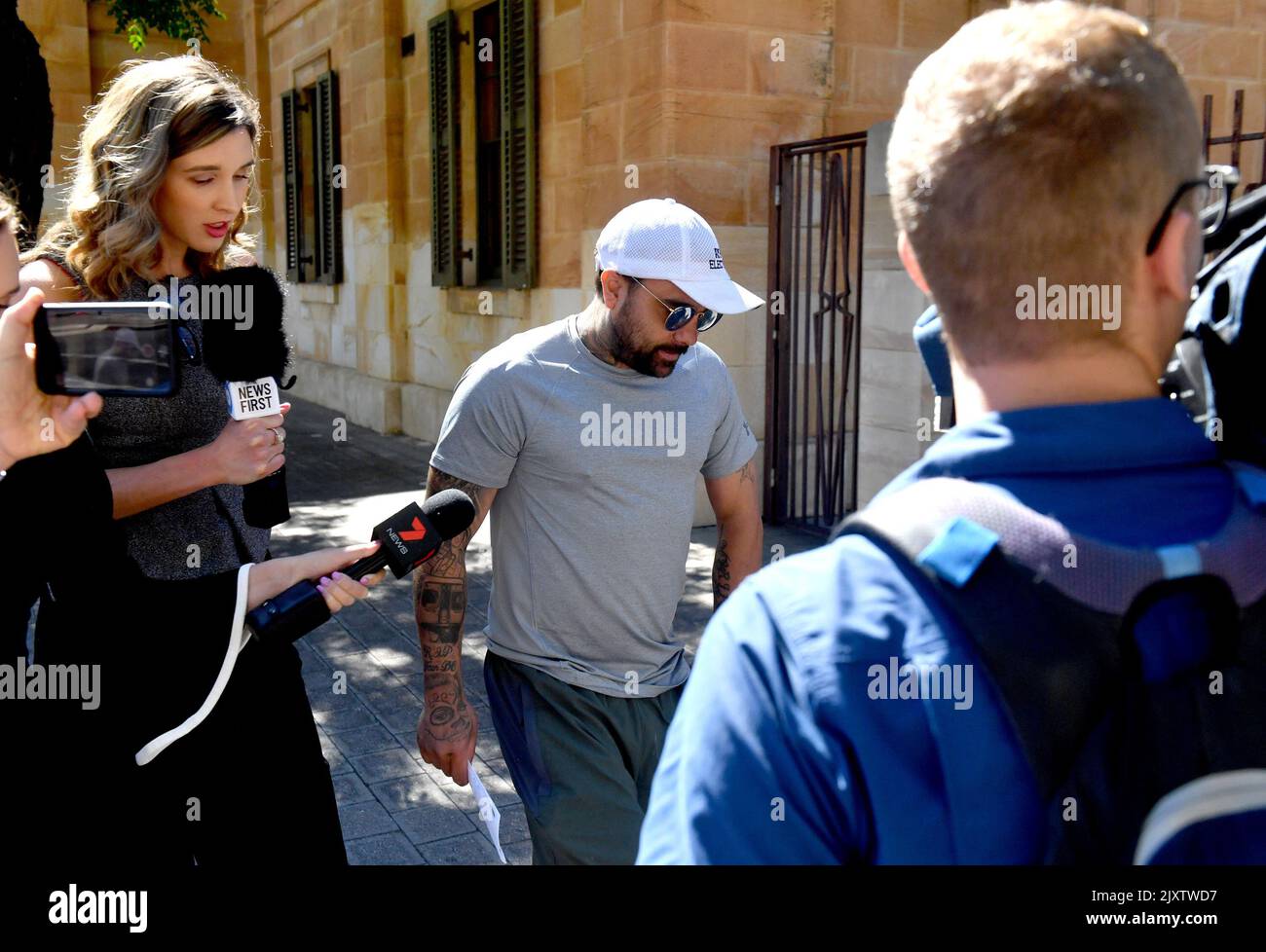 Russell Weribone leaves the Magistrates Court in Adelaide, Tuesday ...