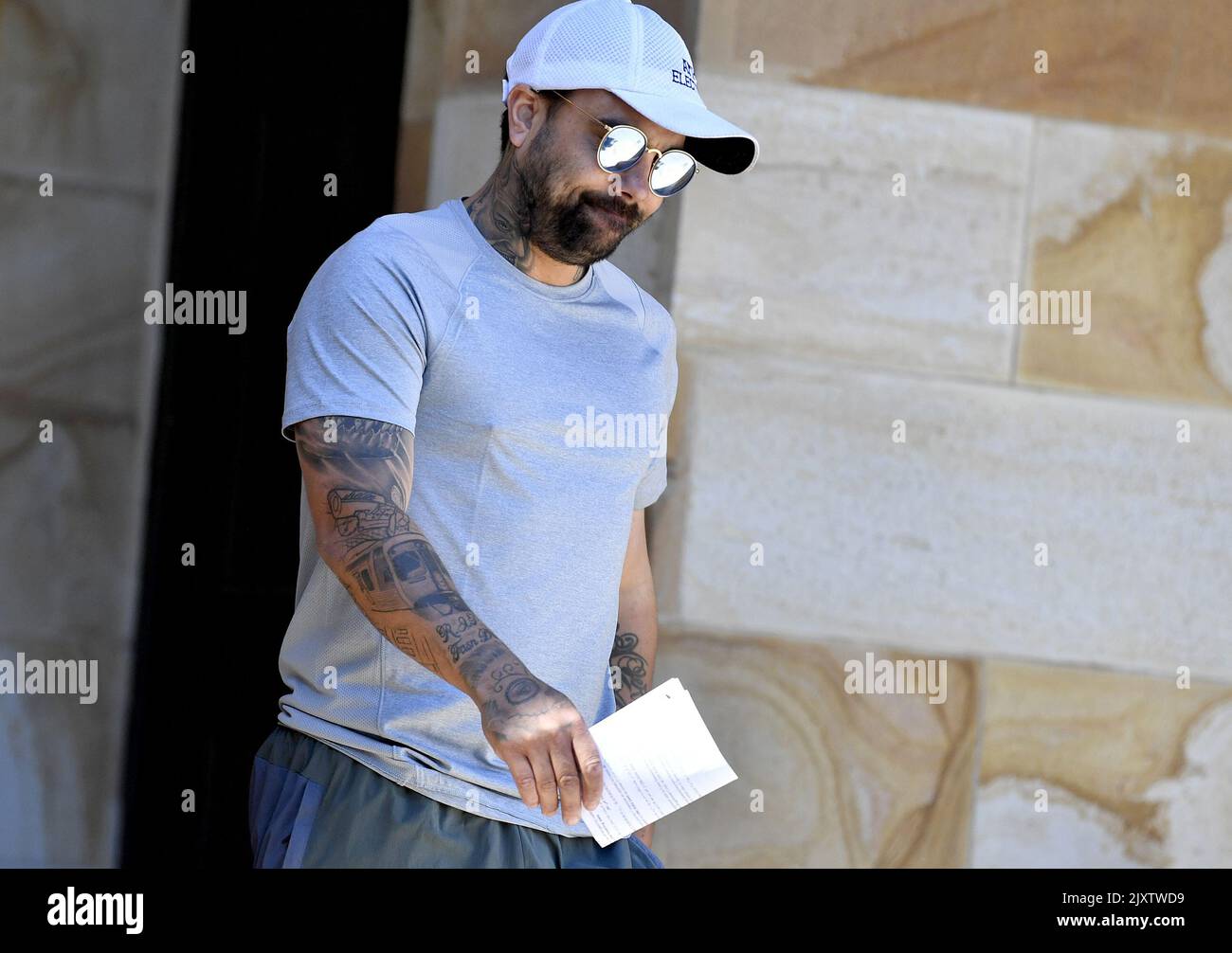 Russell Weribone leaves the Magistrates Court in Adelaide, Tuesday ...