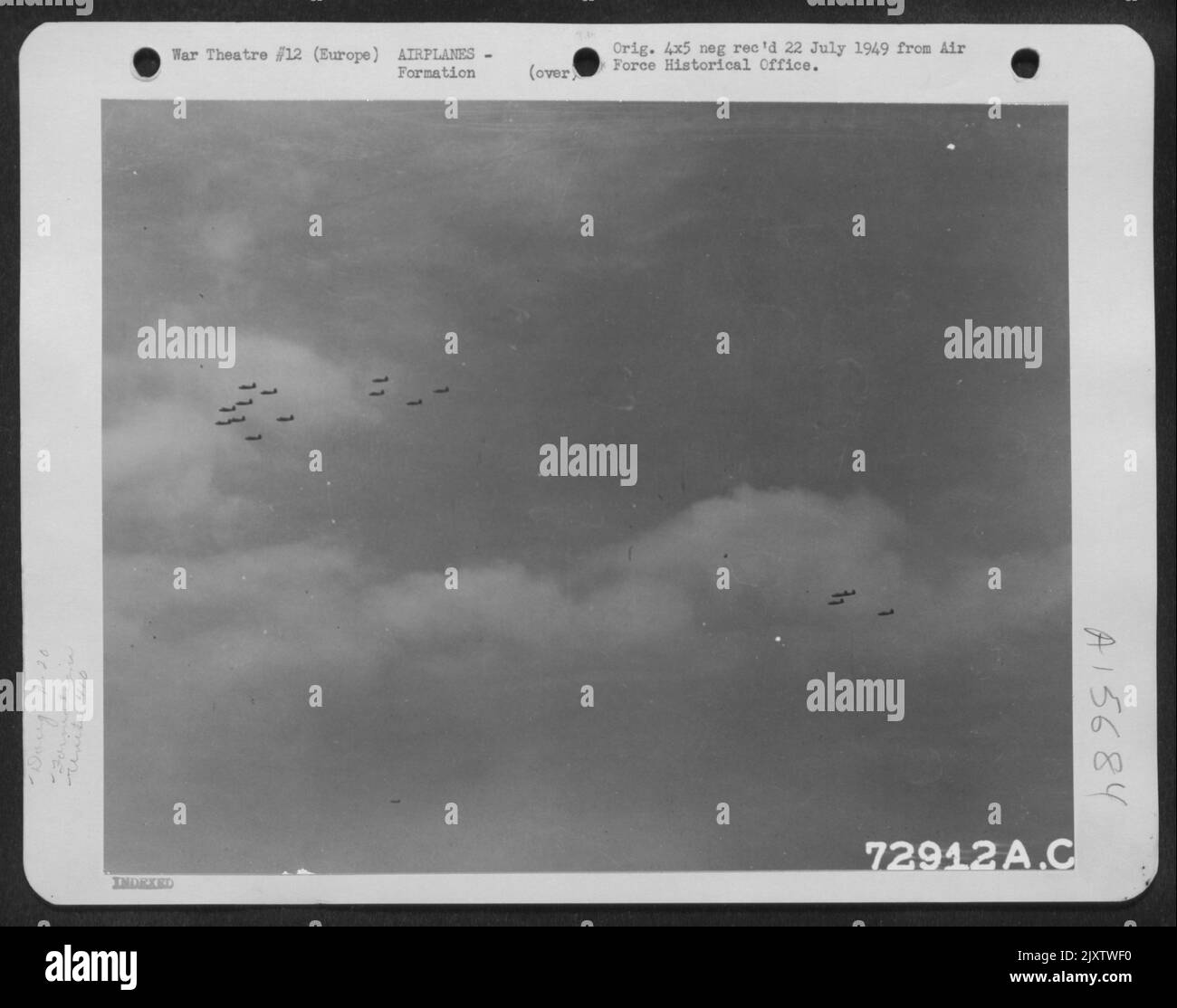 Formation Of Douglas A-20S Attached To The 410Th Bomb Group, Enroute To ...