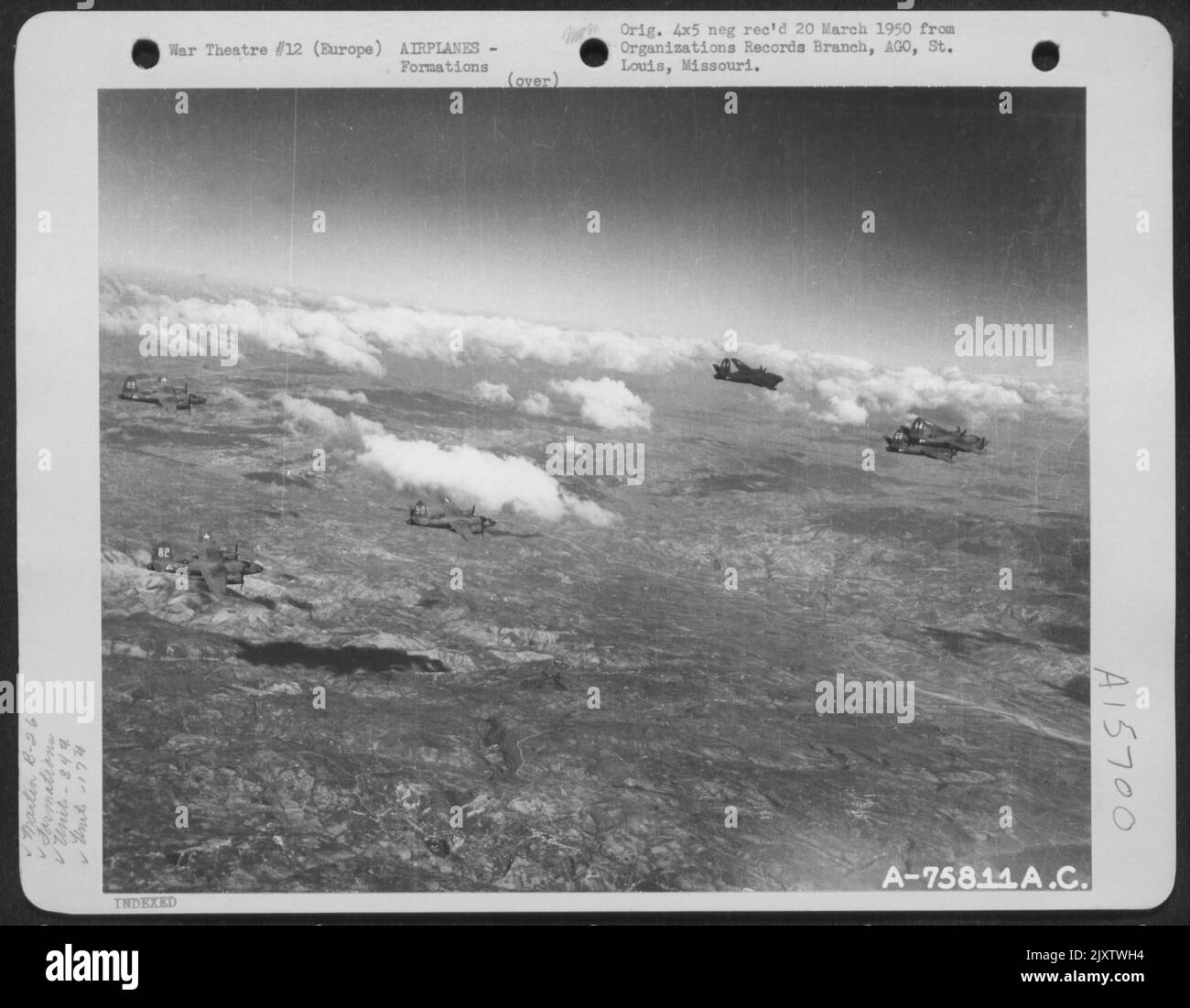 Europe - A Formation Of Martin B-26 Marauders Of The 34Th Bomb Squadron ...