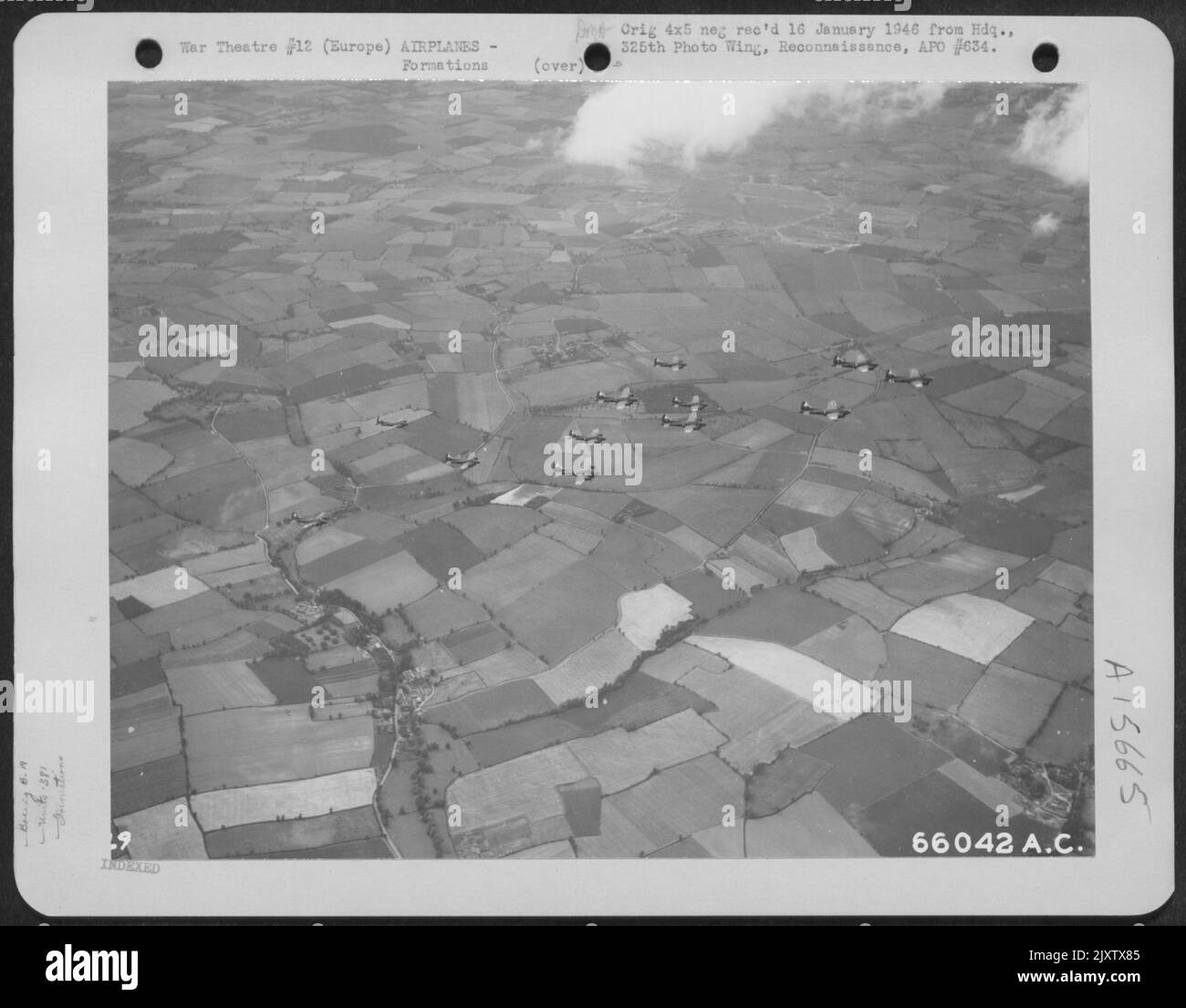 Formation Of Boeing B-17 Flying Fortresses, Of The 381St Bomb Group, En ...
