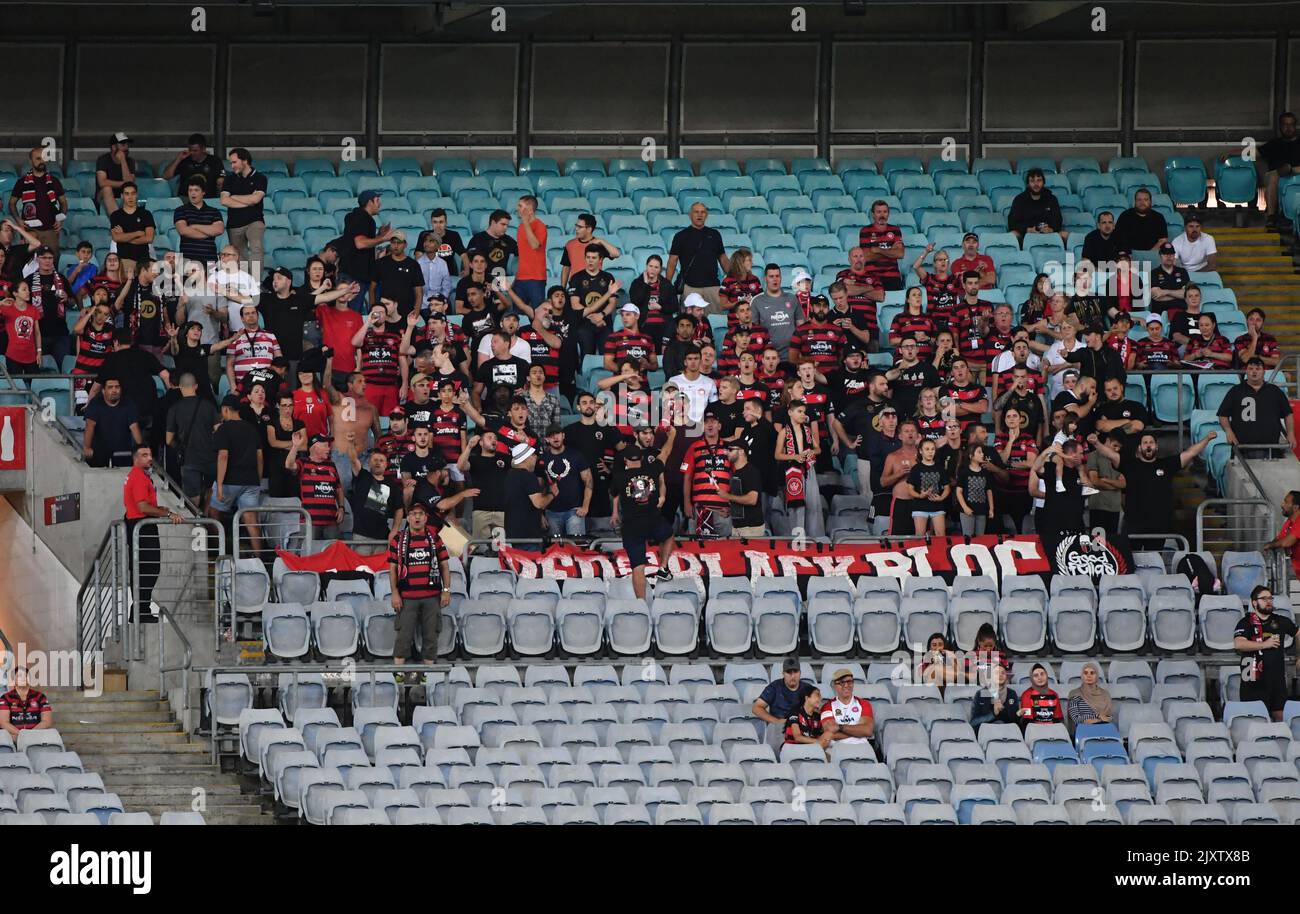 Wanderers RBB fans chant during the Round 12 A-League match between the ...