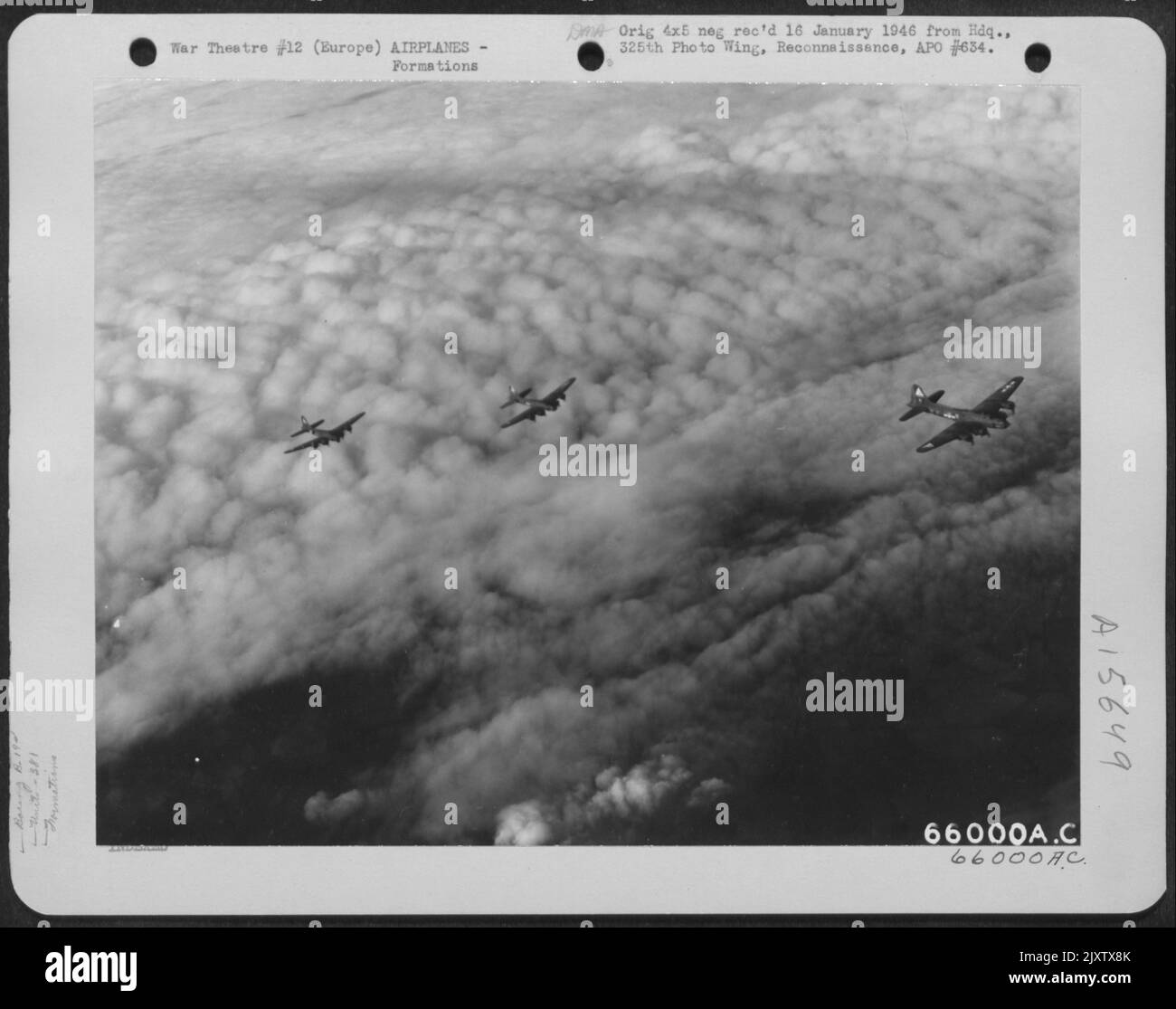 Boeing B-17 Flying Fortresses, Of The 381St Bomb Group Formation, En ...