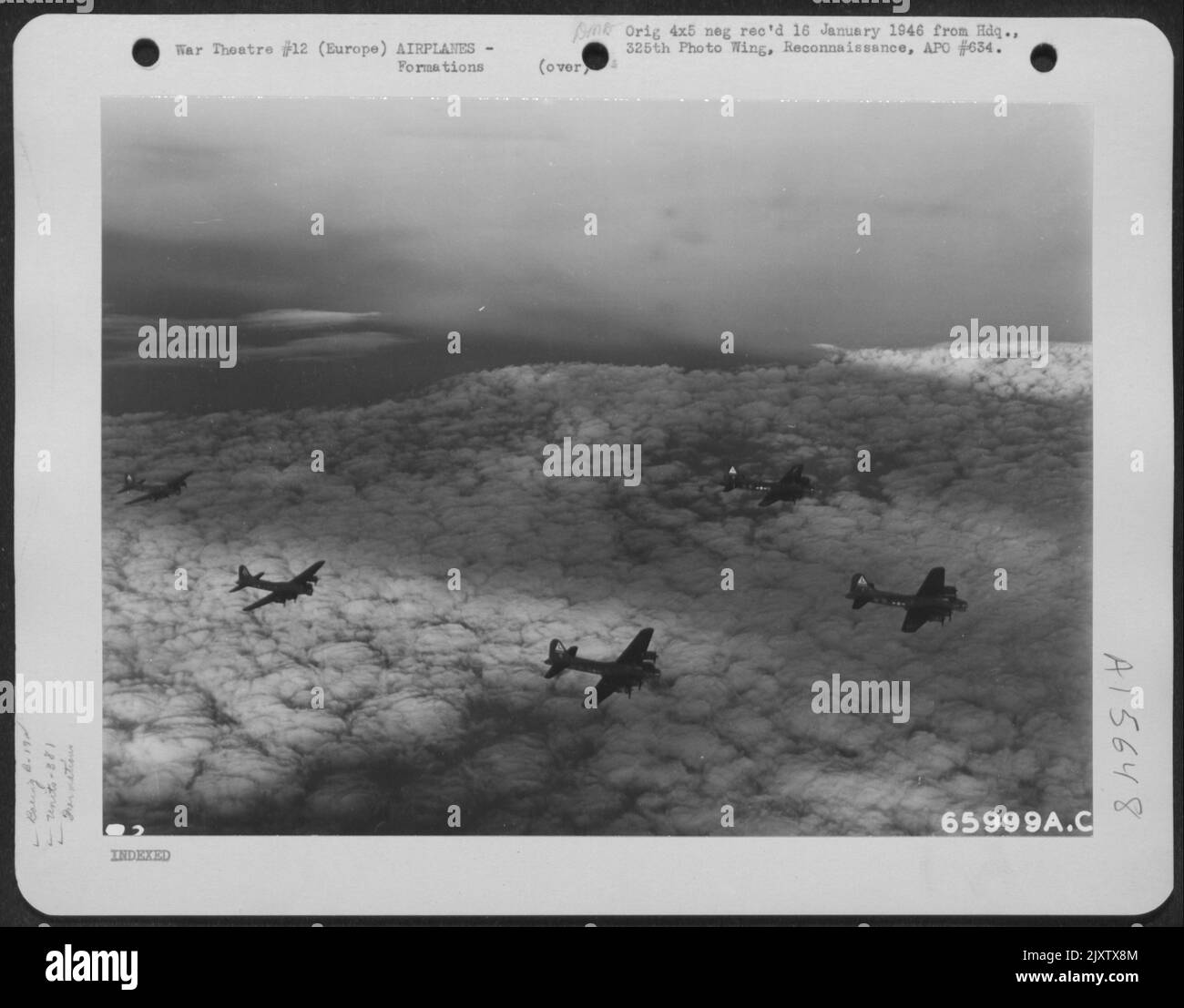 Boeing B-17 Flying Fortresses, Of The 381St Bomb Group Formation, En ...