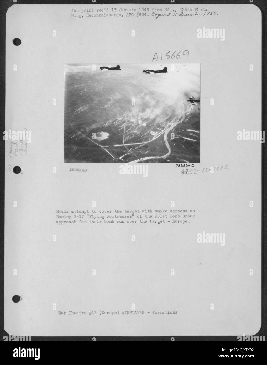 Nazis Attempt To Cover The Target With Smoke Screens As Boeing B-17 ...