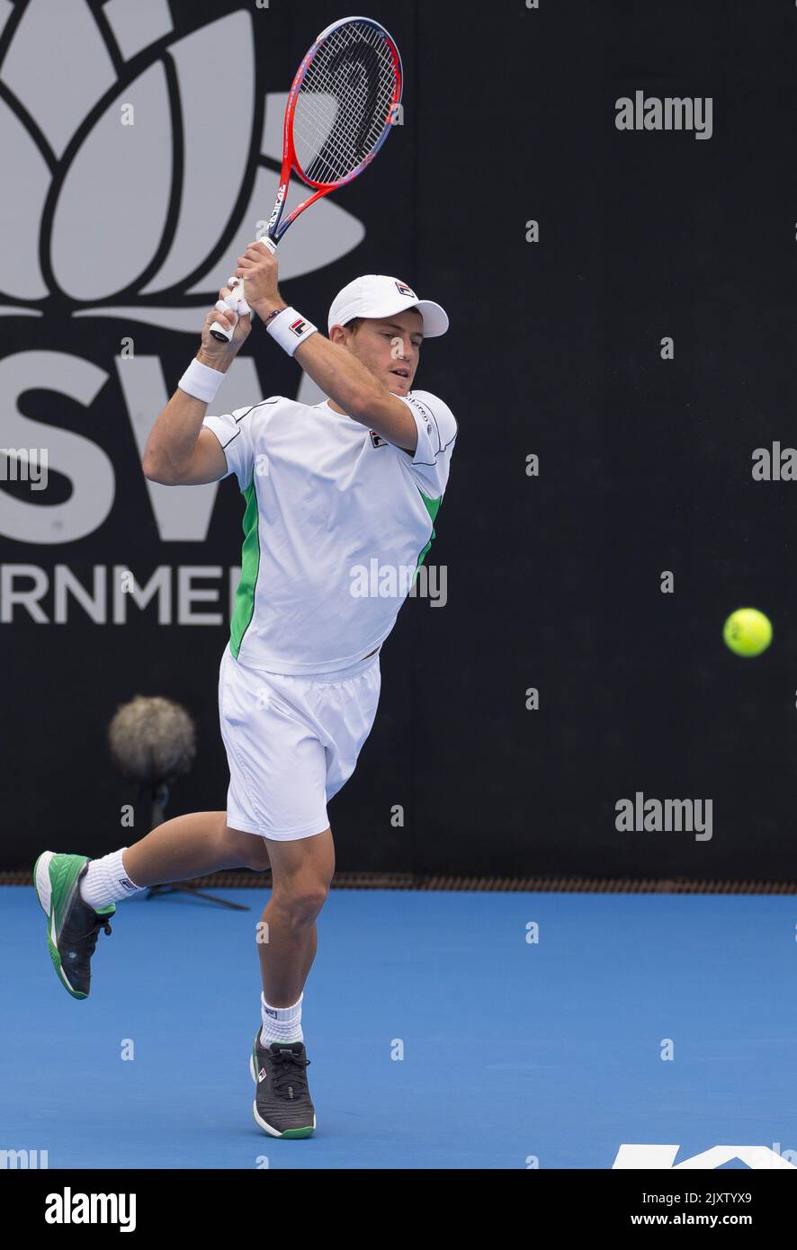 Diego Schwartzman of Argentina during his match against Yoshihito ...